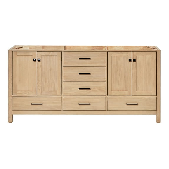 Ariel Cambridge 72 Inch Double Sink Base Cabinet In Oak - Walmart.com