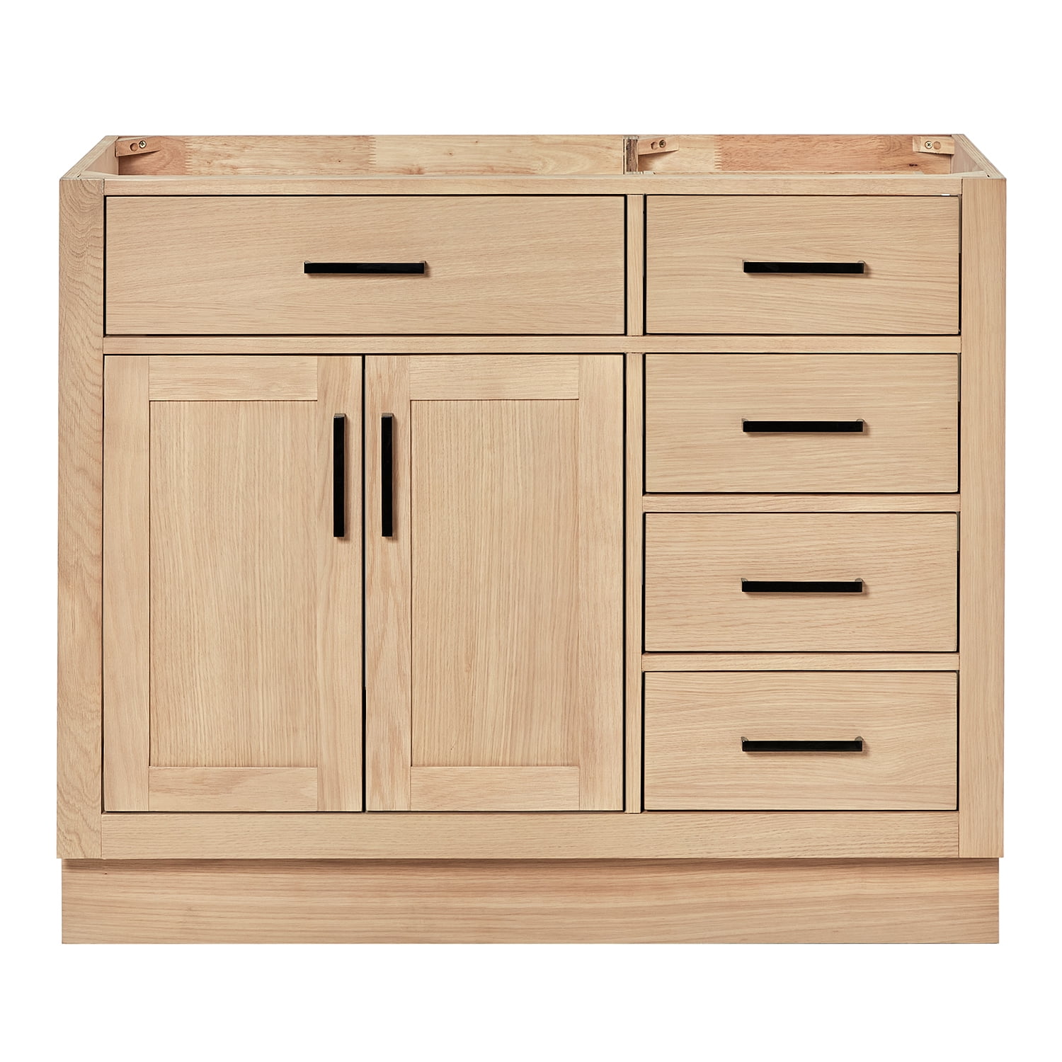 Ariel Hepburn 42 Inch Single Sink Base Cabinet In Oak - Walmart.com