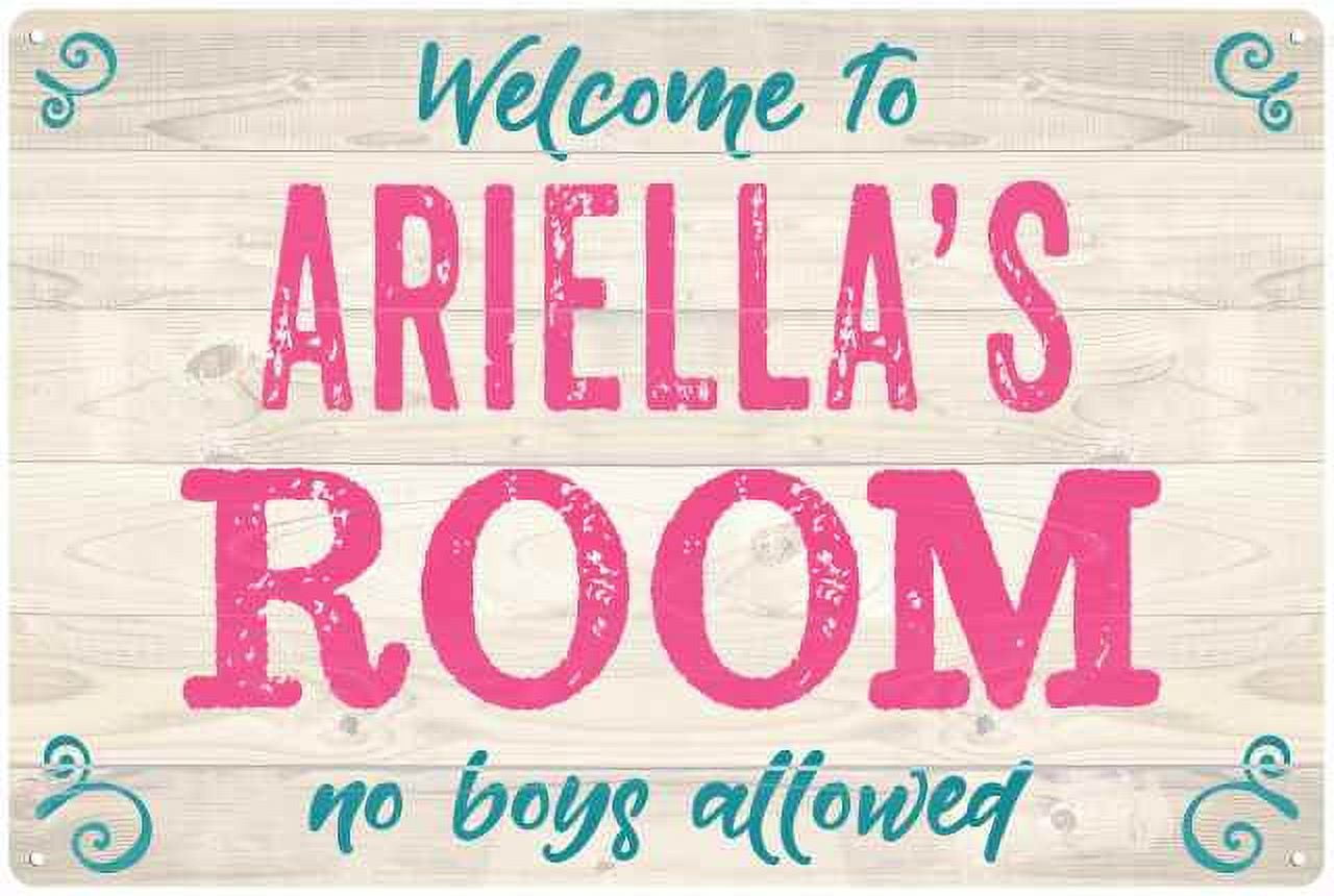 ARIELLA'S Room Kids Bedroom Sign 8x12 Metal Sign 208120089295 - Walmart.com