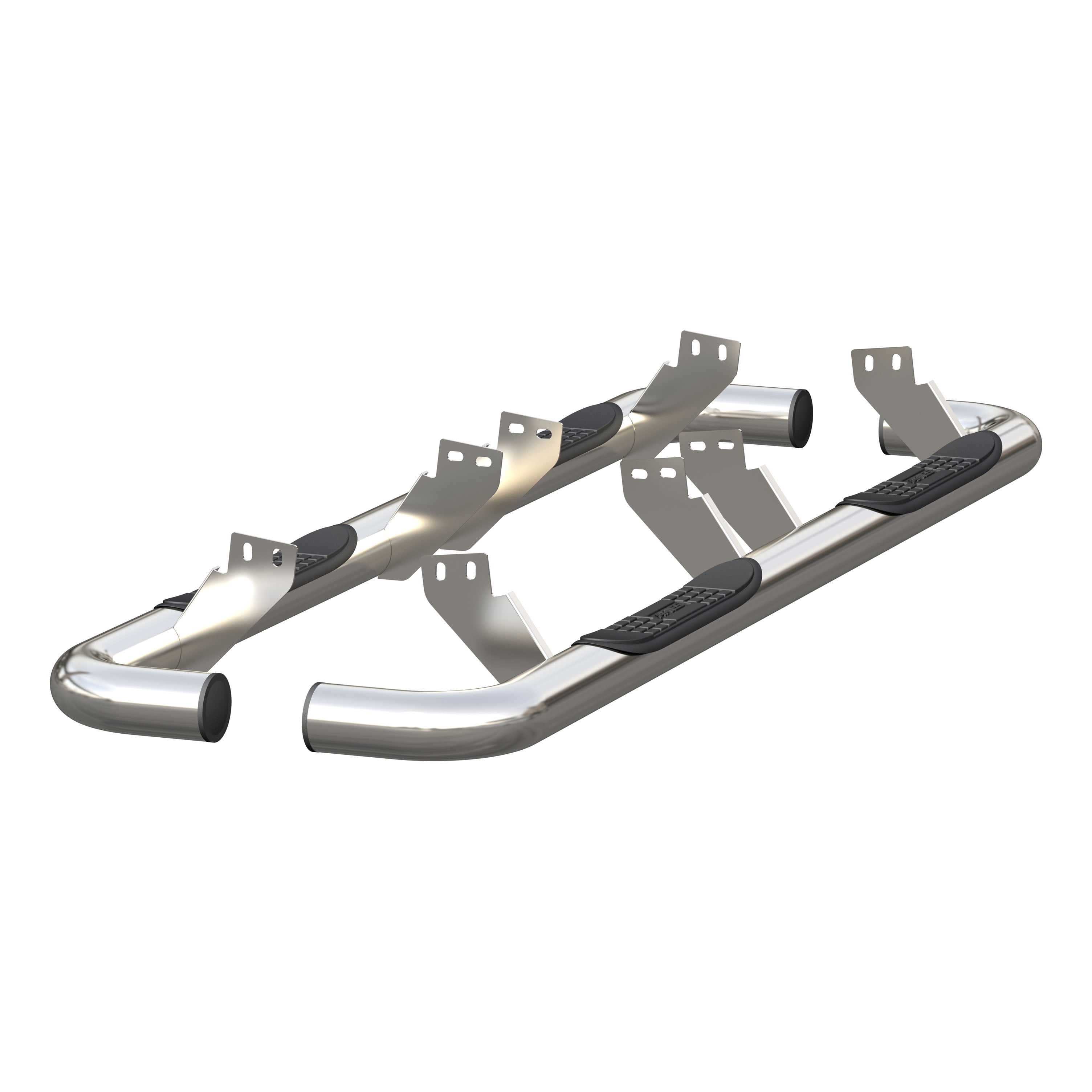 ARIES 204075‑2 Automotive Steps 3" Stainless, Mirror‑Polished Nerf Bars ...