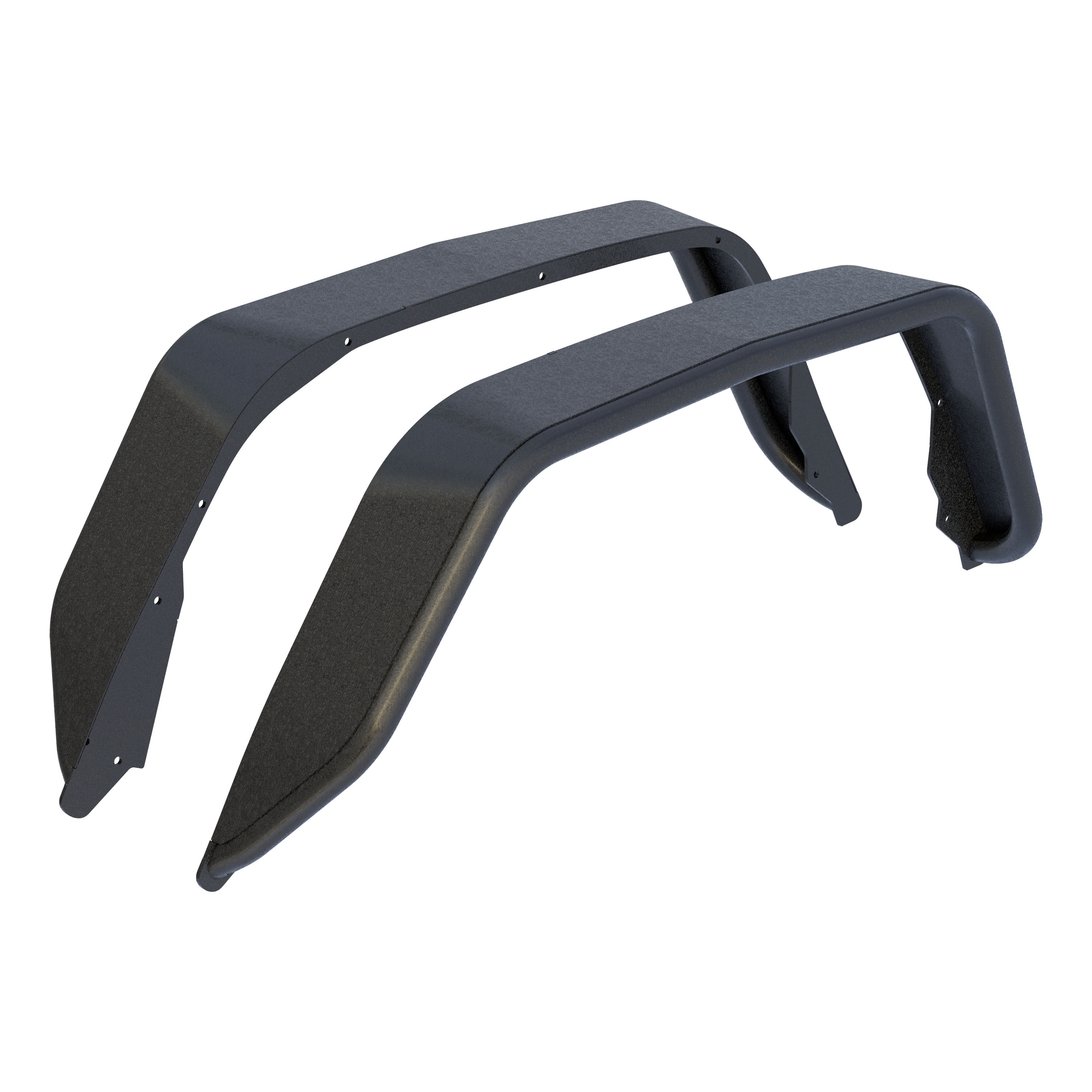 ARIES 2500207 Black Aluminum Rear Jeep Gladiator JT Fender Flares ...