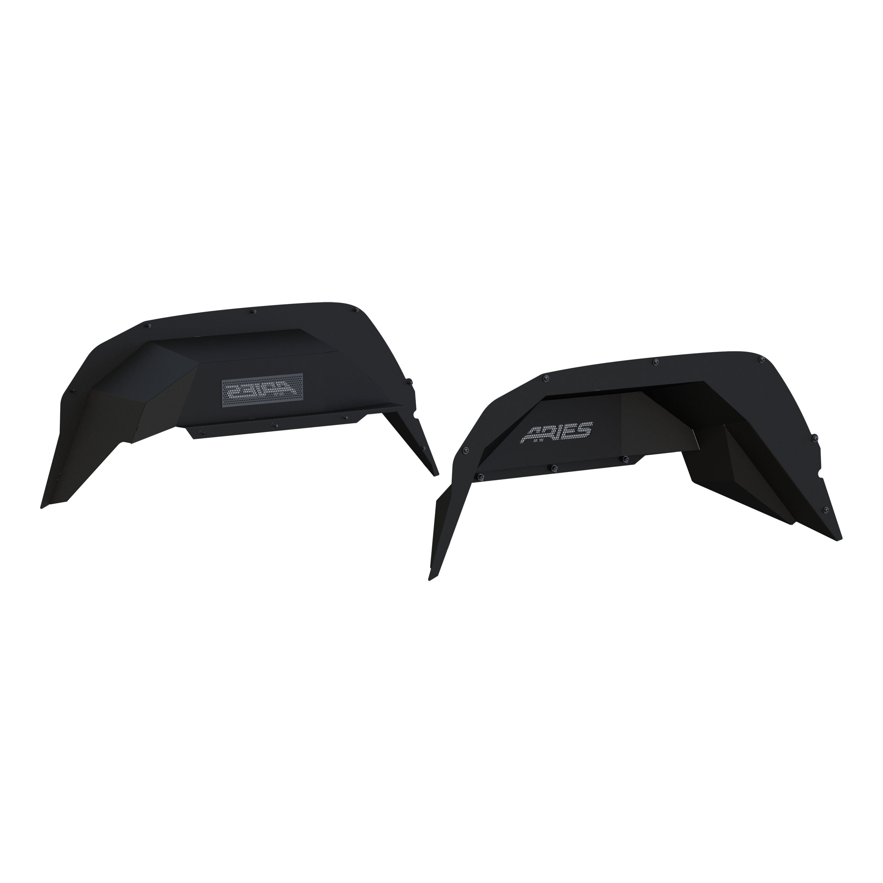 ARIES 2500555 Black Aluminum Rear Jeep Gladiator JT Inner Fender Liner ...