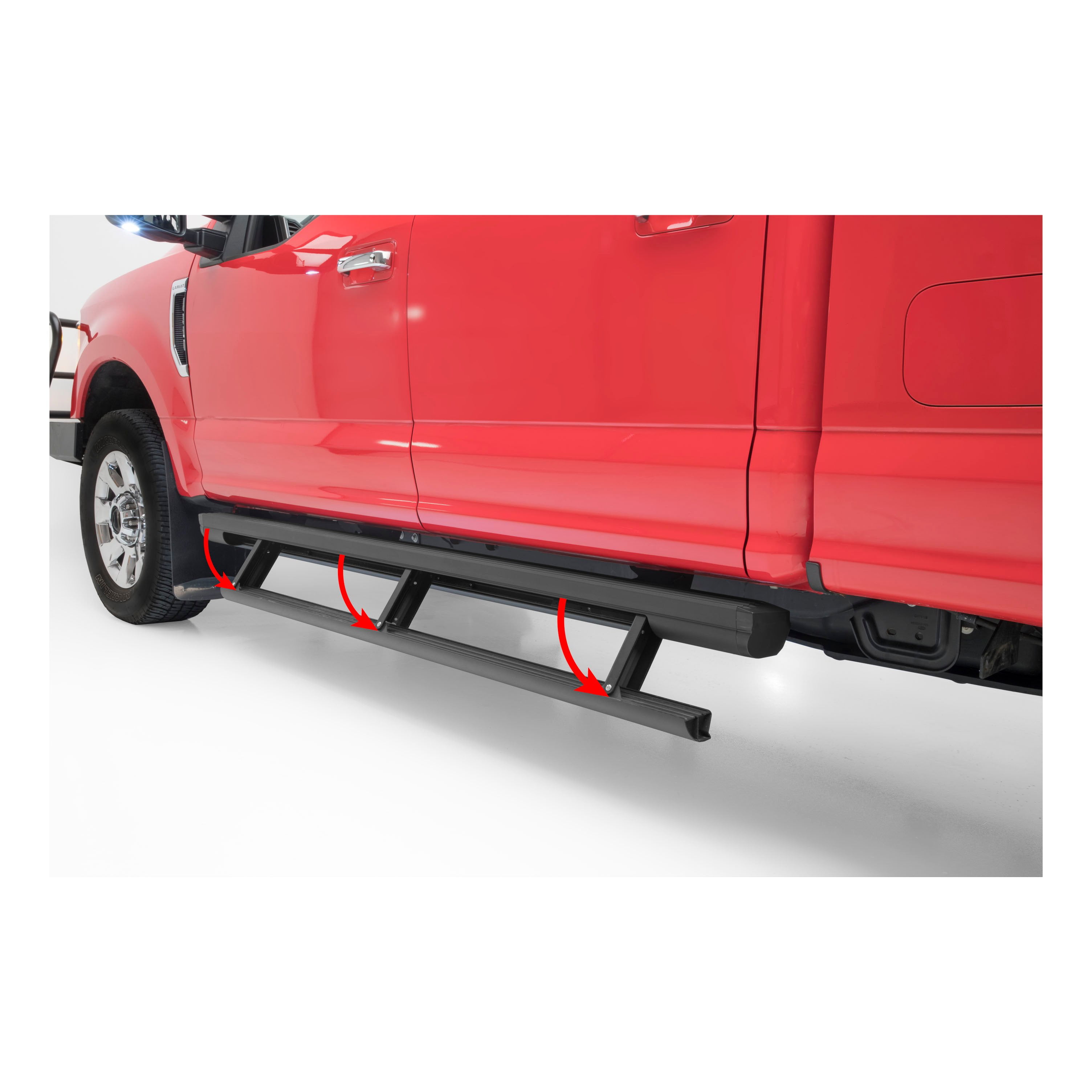 ARIES ActionTrac Powered Running Boards, Black Powder-Coated Aluminum ...