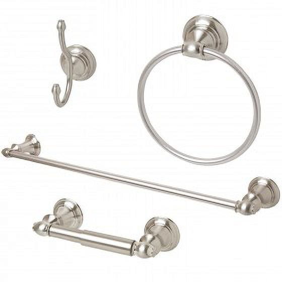 ARISTA Highlander Collection 4-Piece Bathroom Hardware Set in Satin ...