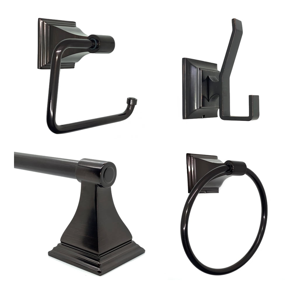 ARISTA Leonard Collection 4 Piece Stainless Steel Bathroom Hardware Set ...