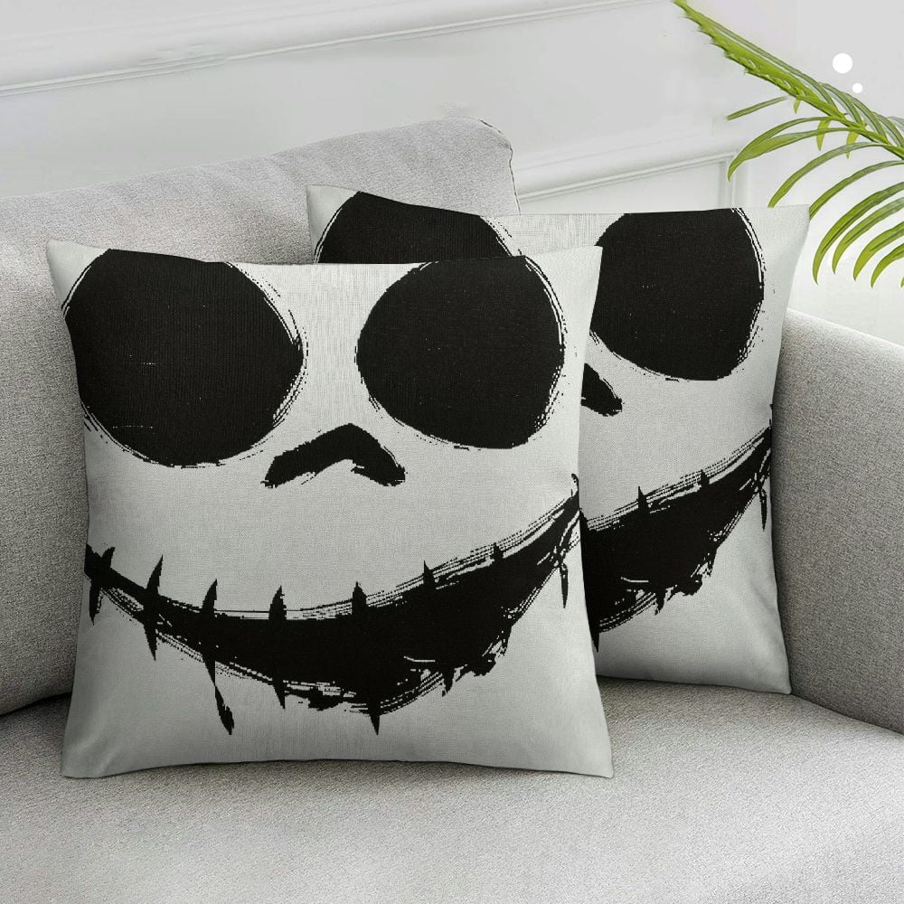 ARISTURING 2Pcs Halloween Pillow Covers Halloween Horror Cartoon Skull ...