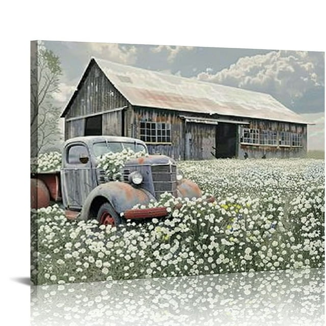 ARISTURING 3 Piece Farmhouse Canvas Wall Art, Sage Green Country ...