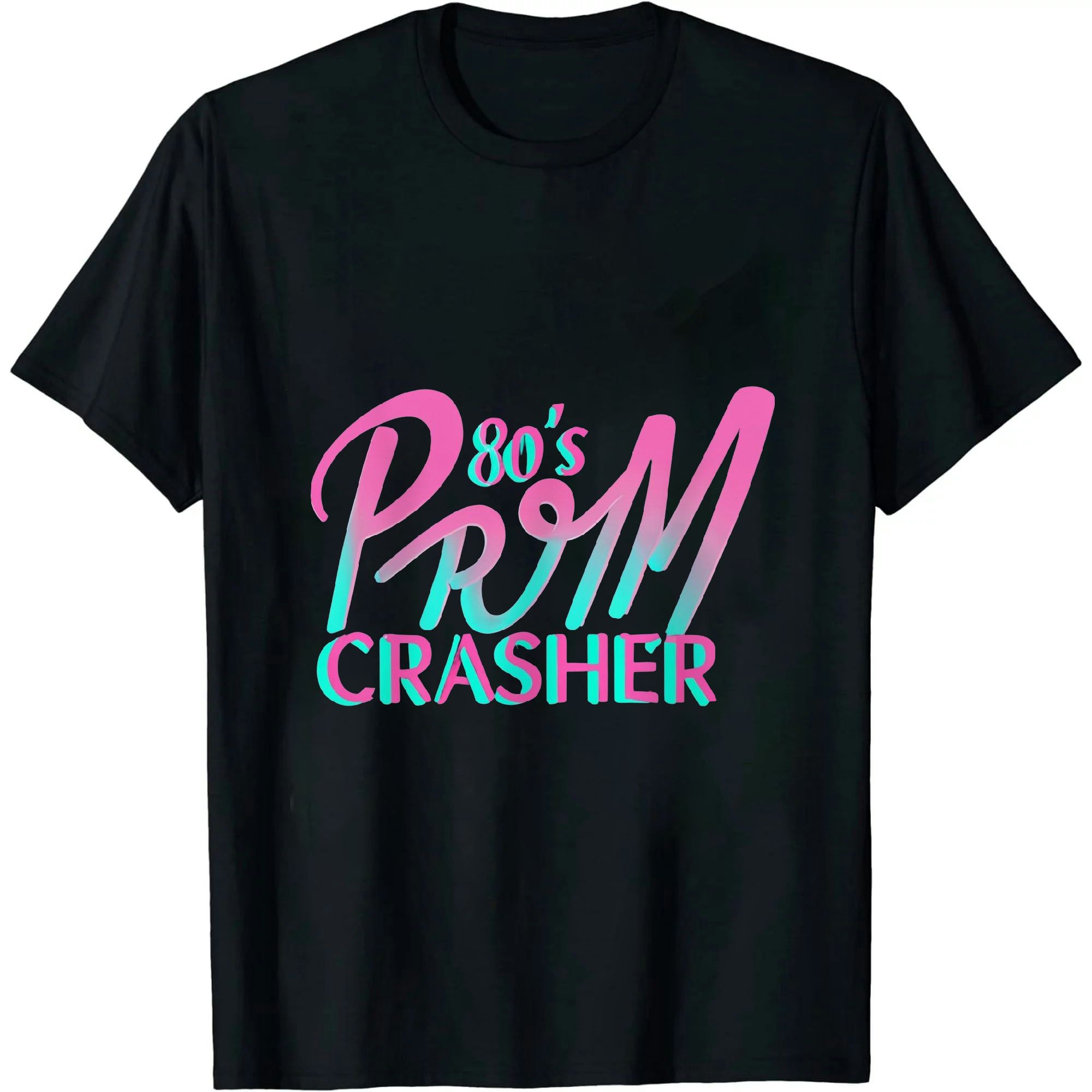 ARISTURING 80's Prom Party Crasher Neon Funny Prom Shirt Theme Party ...