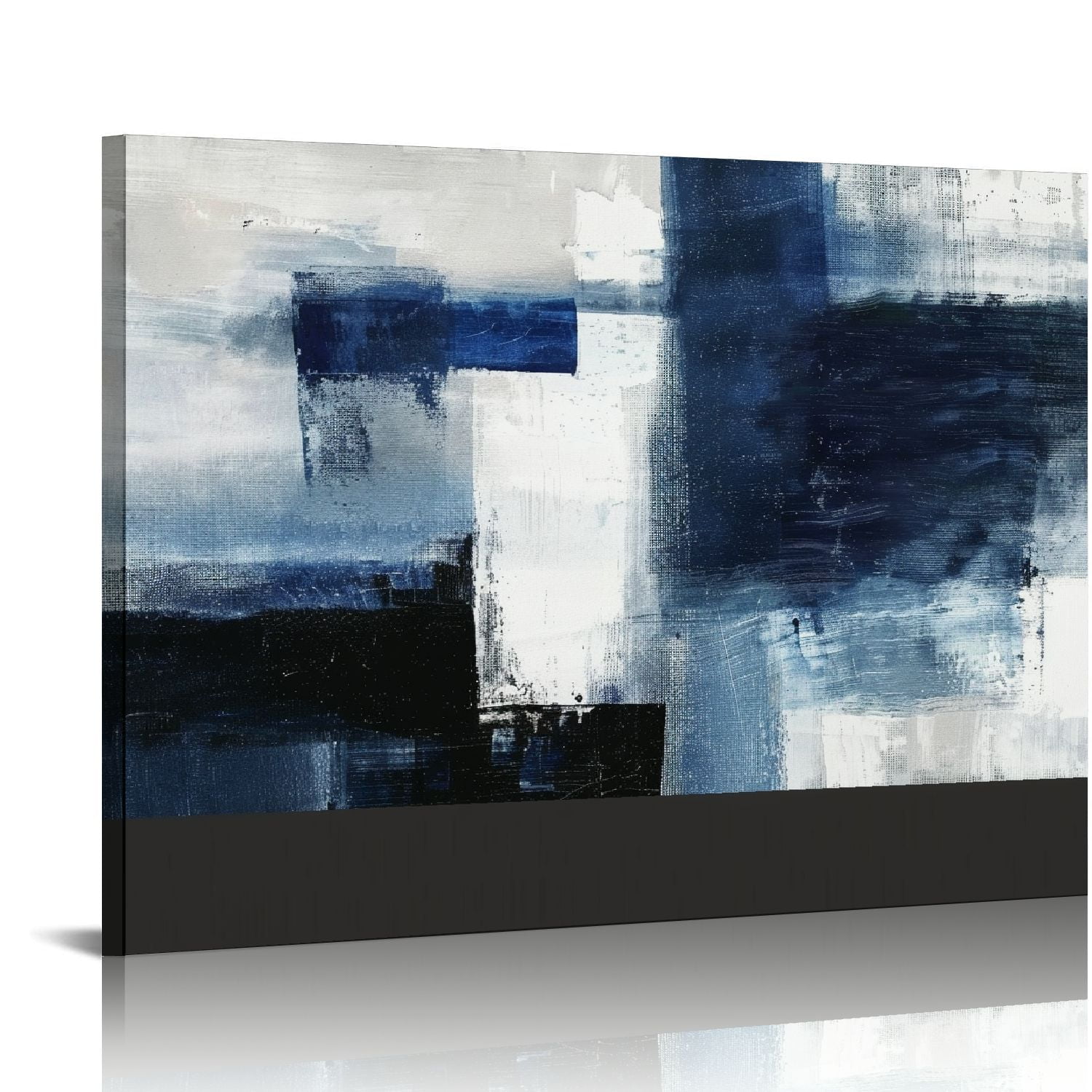 ARISTURING Abstract Artwork for Wall Decor Blue and Gray Abstract Wall ...