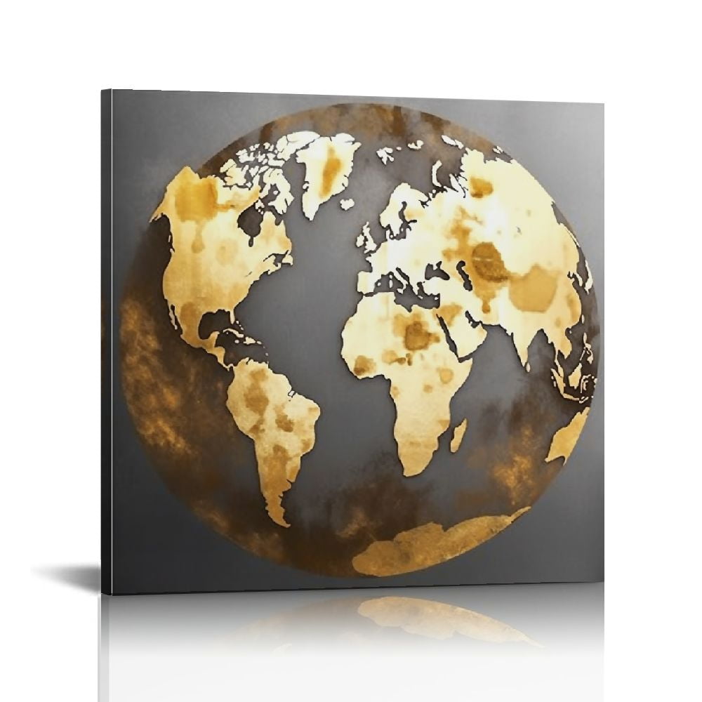 ARISTURING Abstract Canvas Wall Decor Earth Wall Art Planet Pictures ...