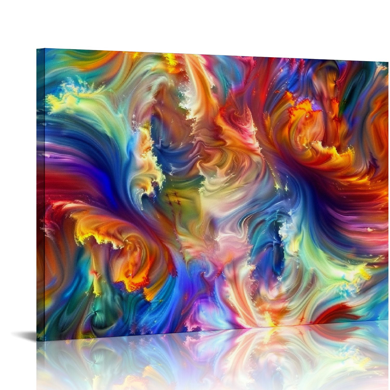 ARISTURING Abstract Colorful Wall Art Rainbow Canvas Wall Decor Bright ...