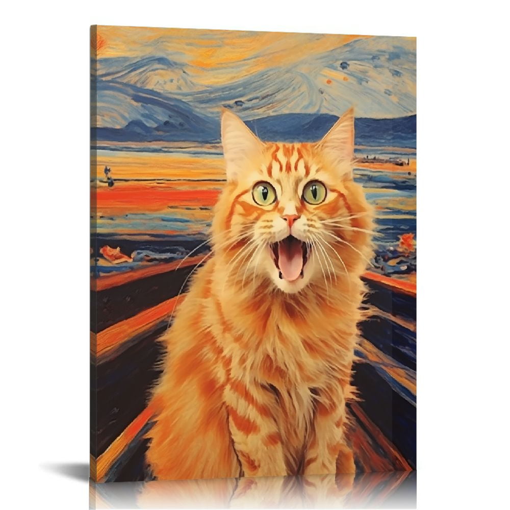 ARISTURING Abstract Edvard Munch Canvas Wall Art Famous Art The Scream ...