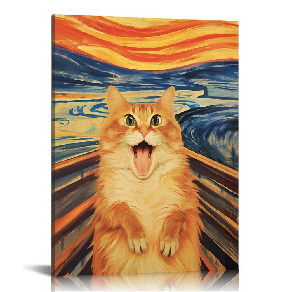 ARISTURING Abstract Edvard Munch Canvas Wall Art Famous Art The Scream ...