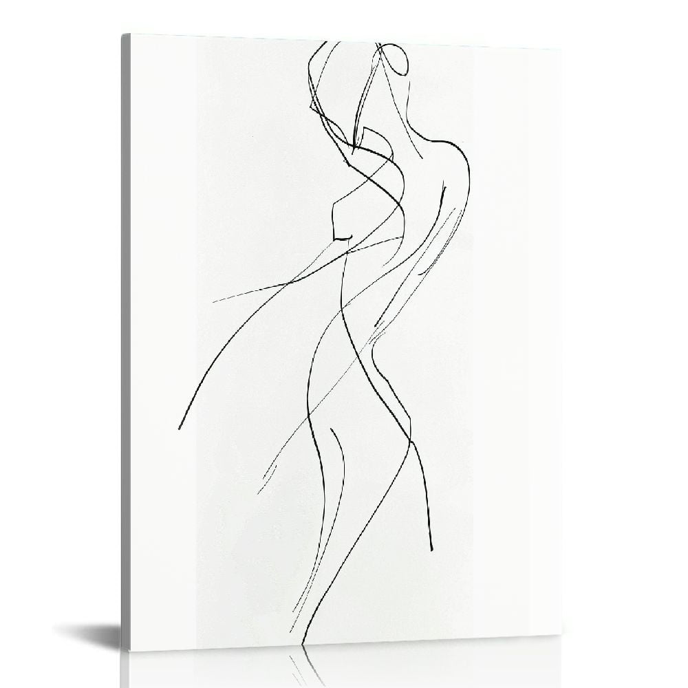 ARISTURING Abstract Fashion Hat Woman One Line Silhouette - 16x20 ...