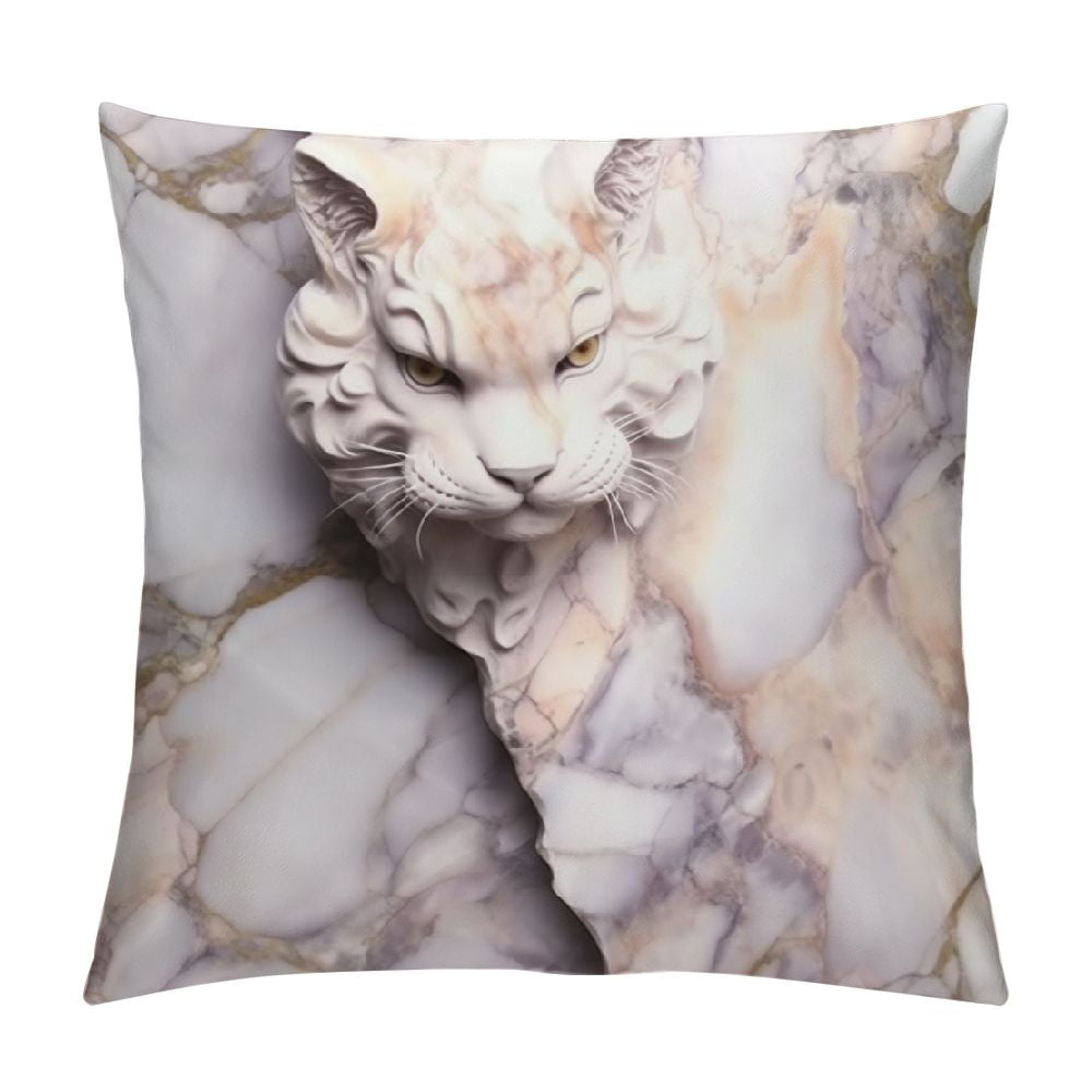 ARISTURING Abstract Marble Throw Pillow Covers Pink Granite Stone ...