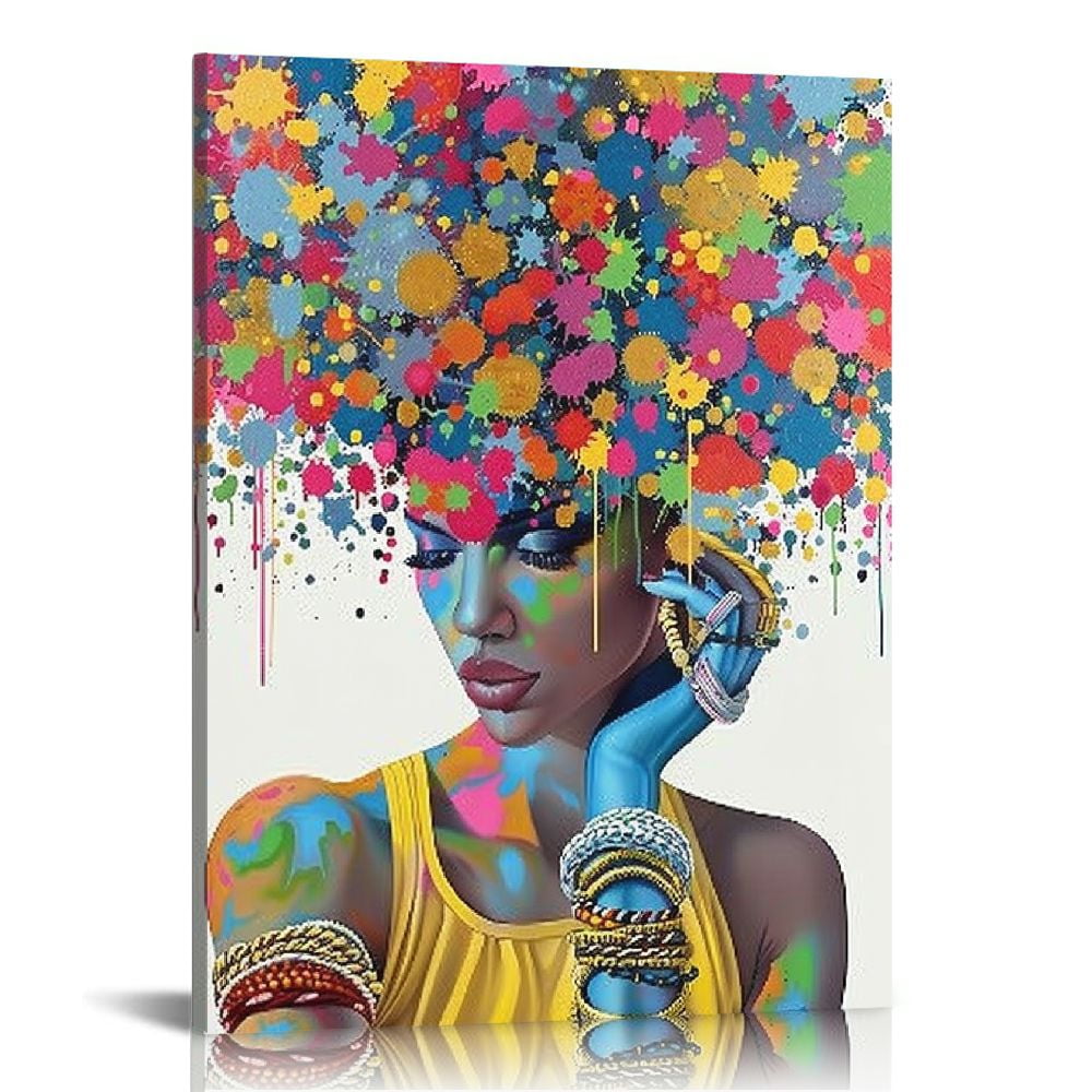 ARISTURING African American Wall Art - Black Art Paintings for Wall - Graffiti Canvas Wall Art ...