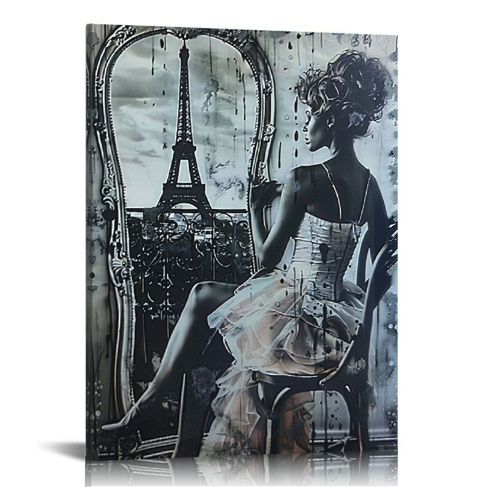 ARISTURING African American Wall Art, Black Woman Canvas Prints, Abstract Black Art Painting ...