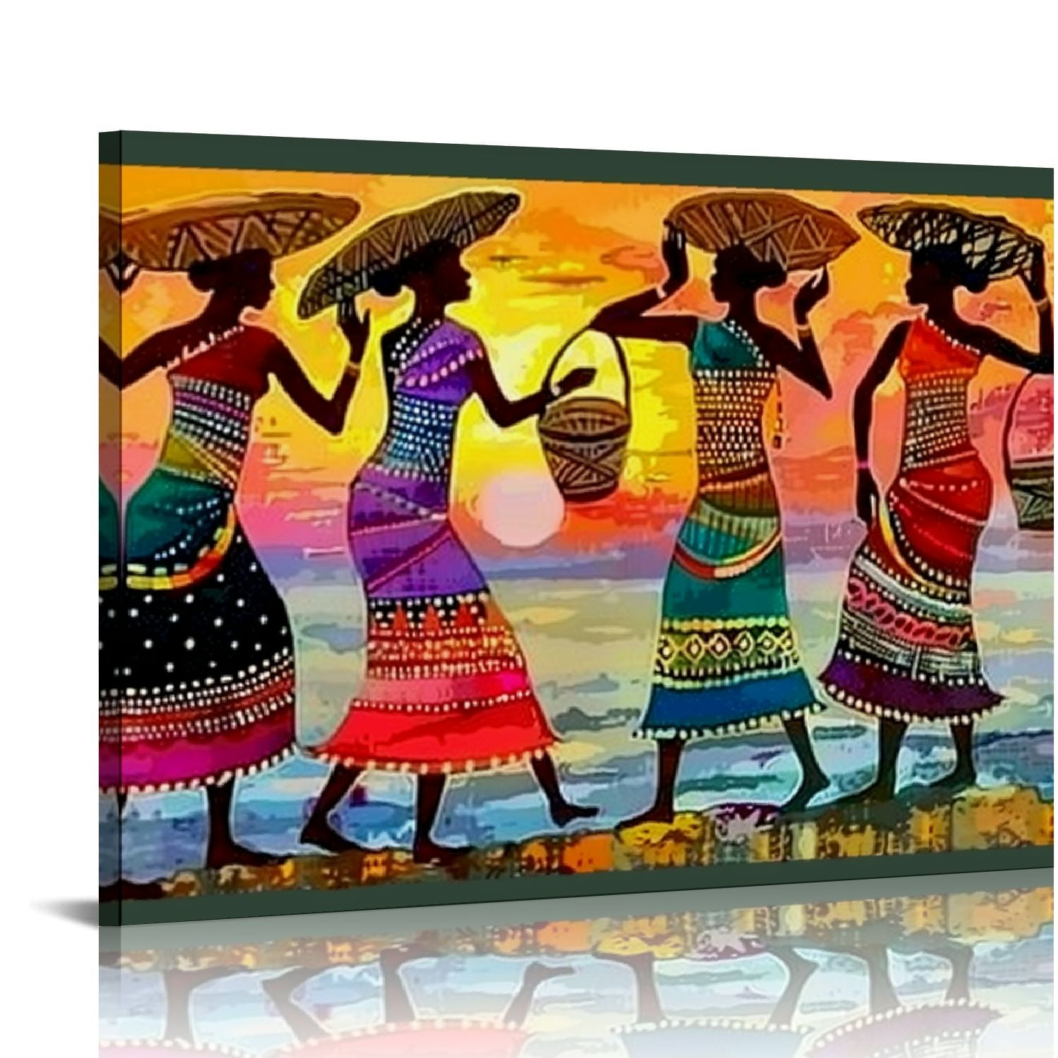 ARISTURING African American Wall Art Canvas Posters Prints Large Tribal Dance Art Black Girl ...