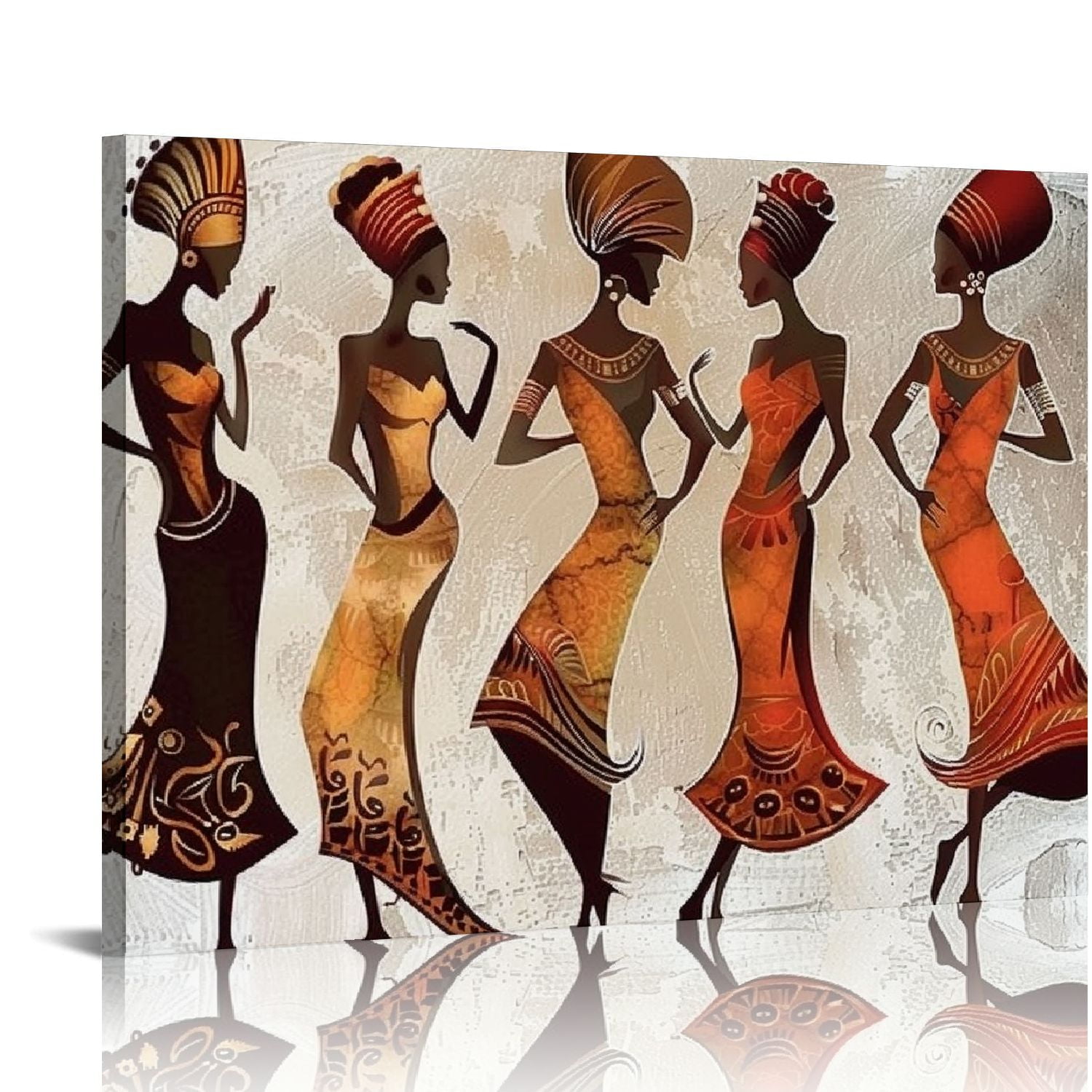 ARISTURING African American Wall Art Black Women Painting Bathroom Grey Wall Decor African Dance ...