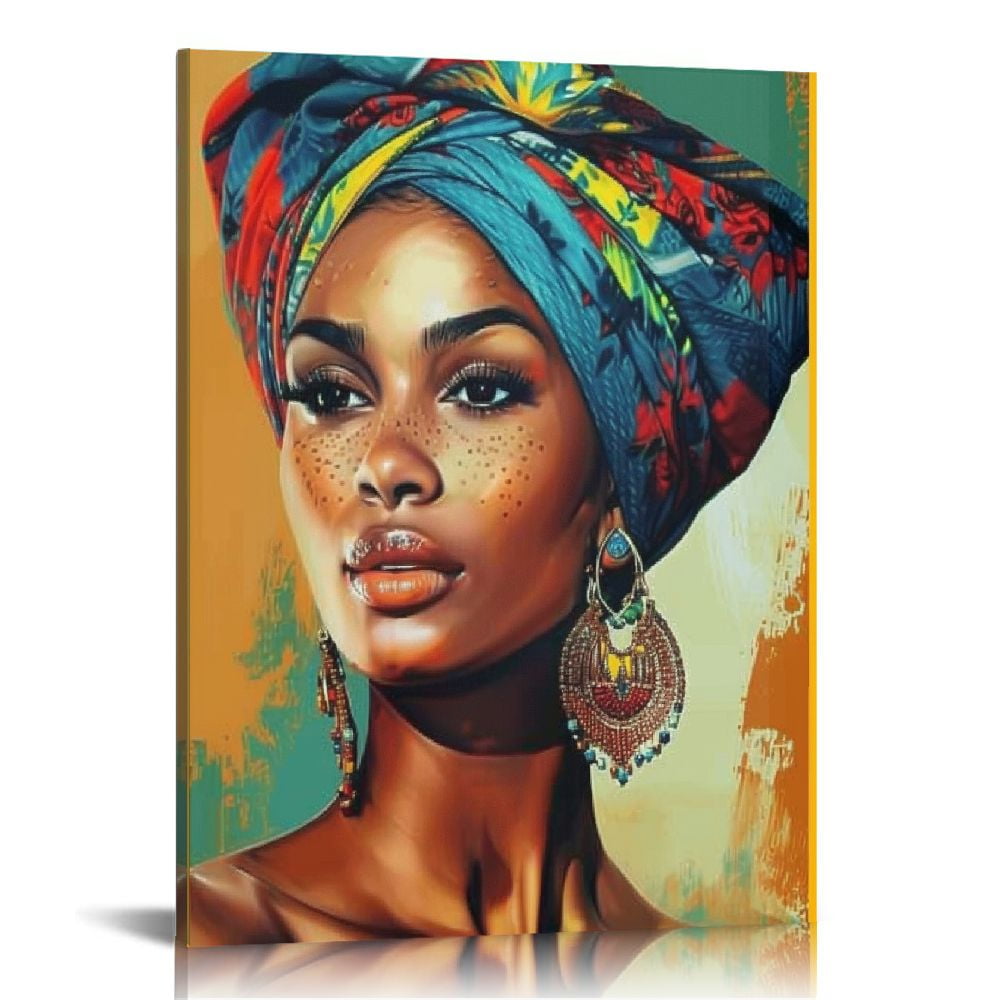 ARISTURING African American Woman Canvas Wall Art Black Art Poster Graffiti Painting Picture for ...