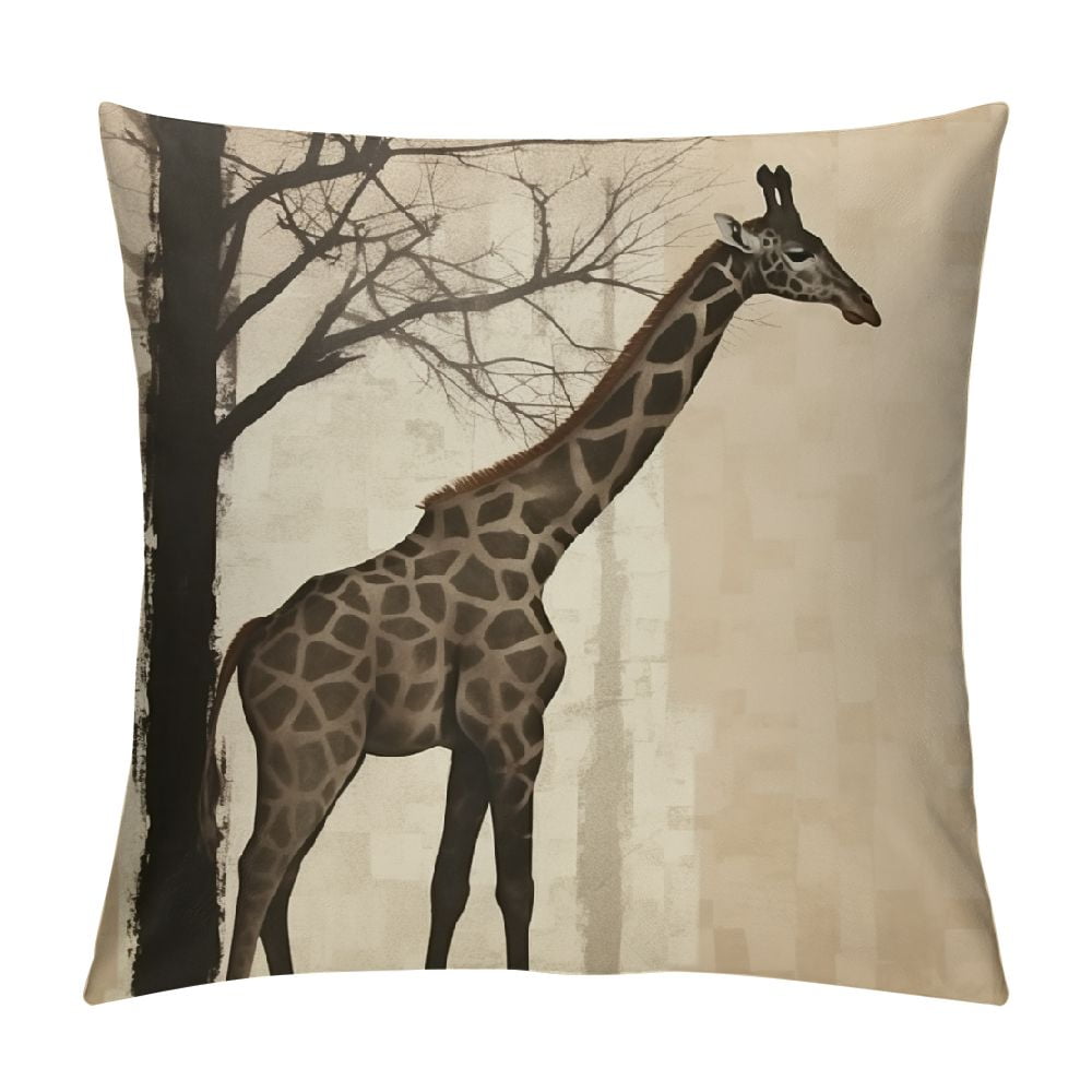 ARISTURING African Animals Leopard Throw Pillow Covers Giraffe ...