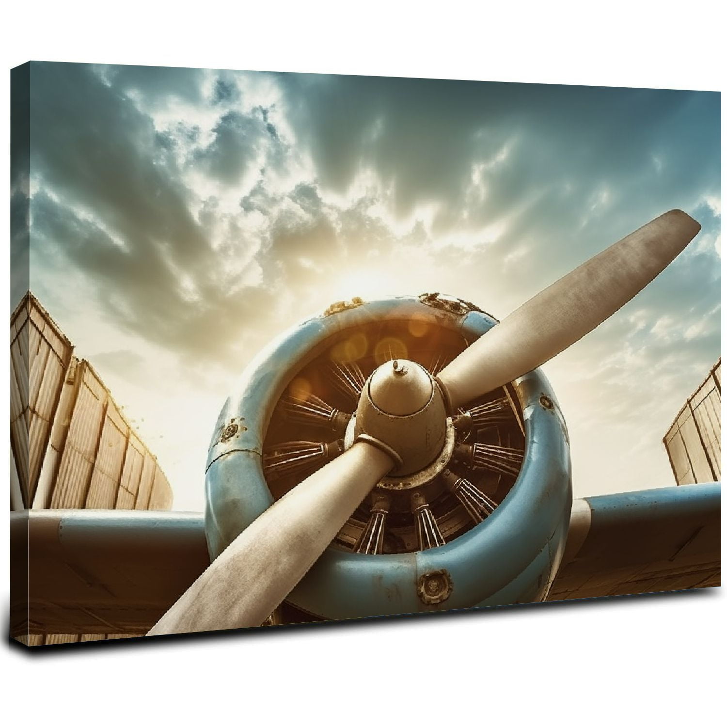 ARISTURING Airplane Wall Art Vintage Military Aviation Fighter Jet ...