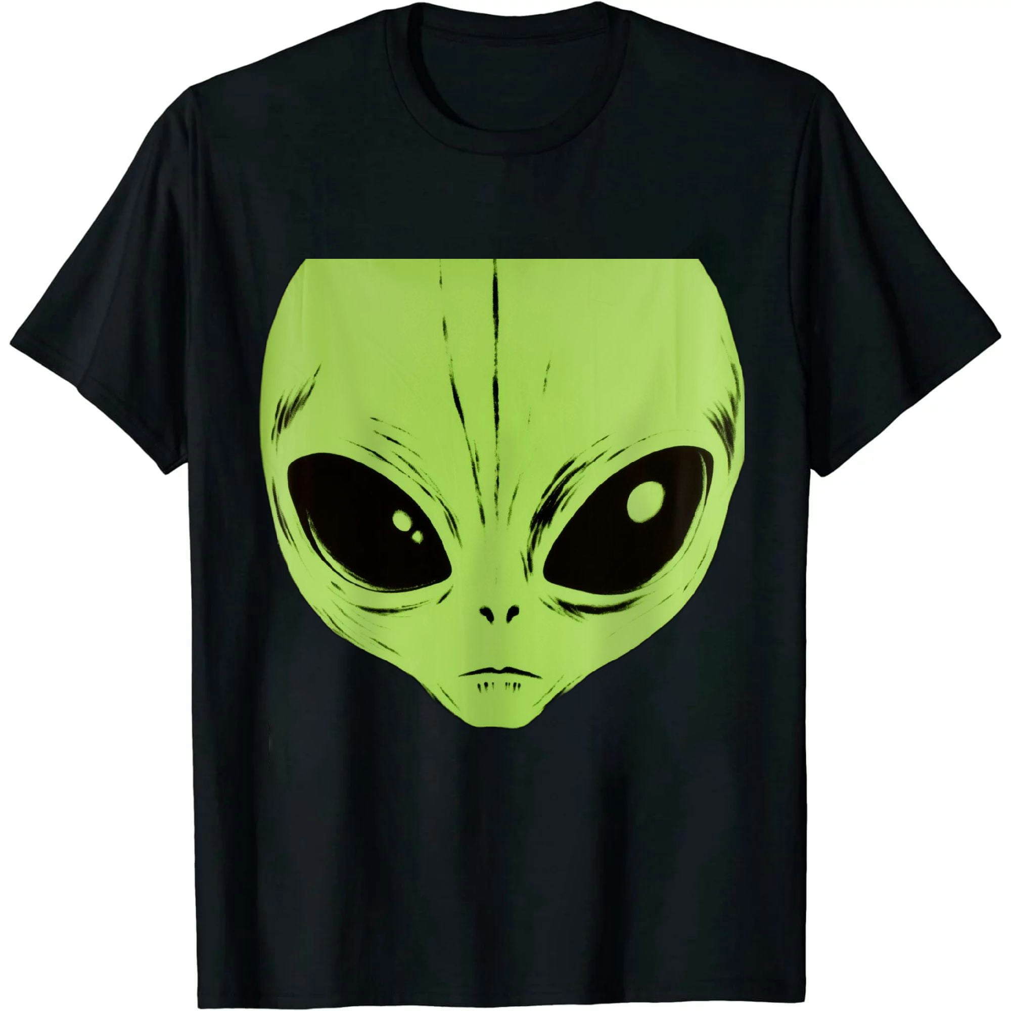 ARISTURING Alien Face Space Funny Halloween Costume Men Women T-Shirt ...