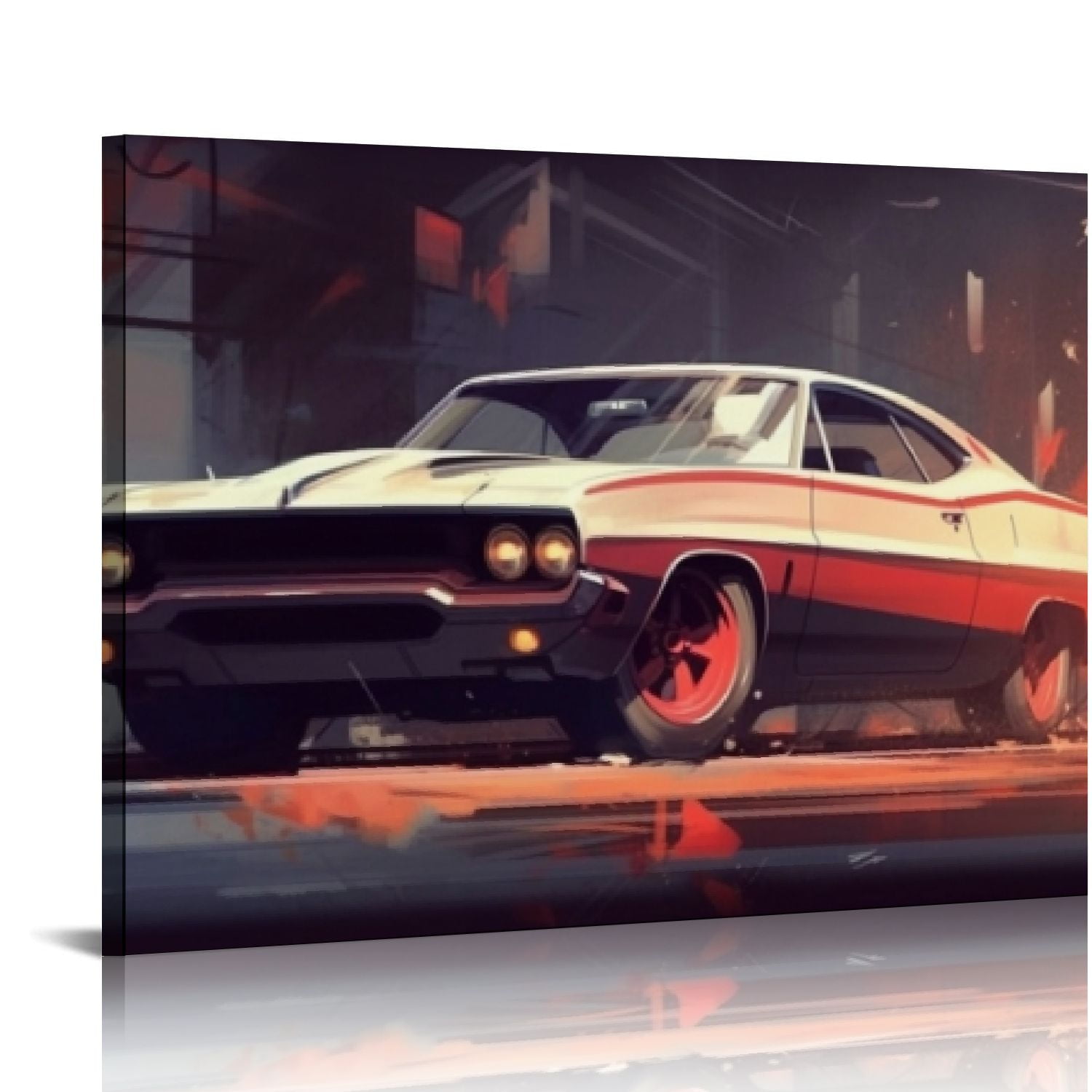 ARISTURING American Muscle Car Poster Wall Art Paintings Canvas Wall ...