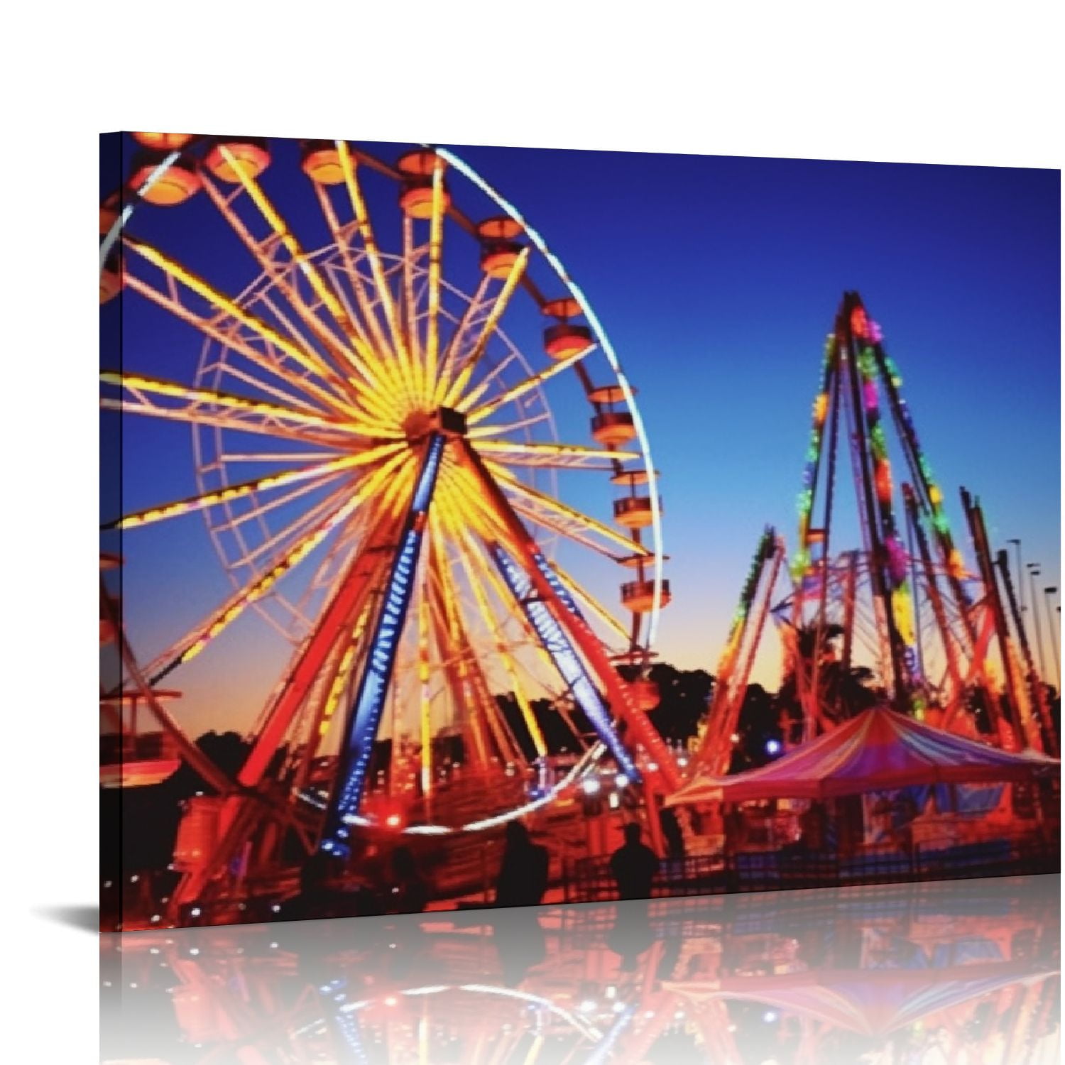ARISTURING Amusement Park Ferris Wheel Joyride Fun Canvas Poster Wall ...