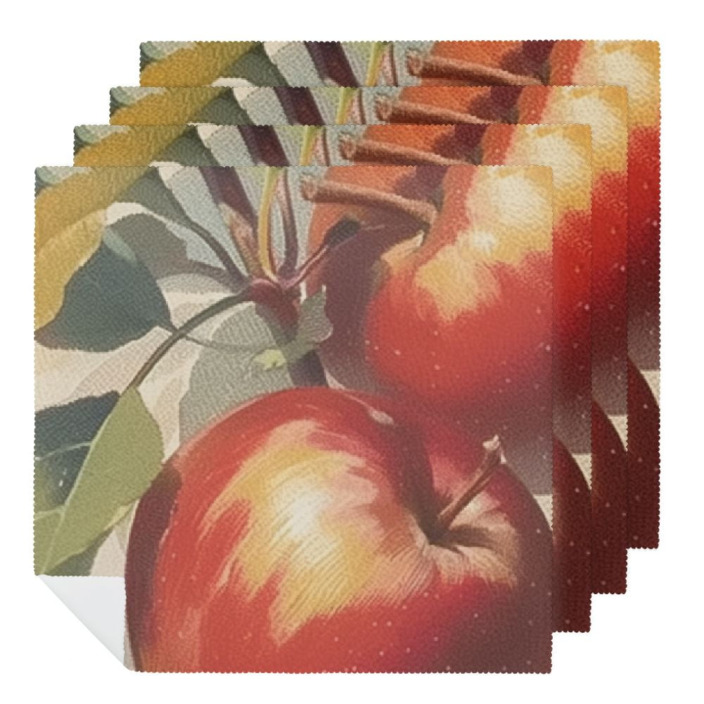 Jiayy Apples Dinner Napkin for Dining Table Kitchen Party Housewarming ...