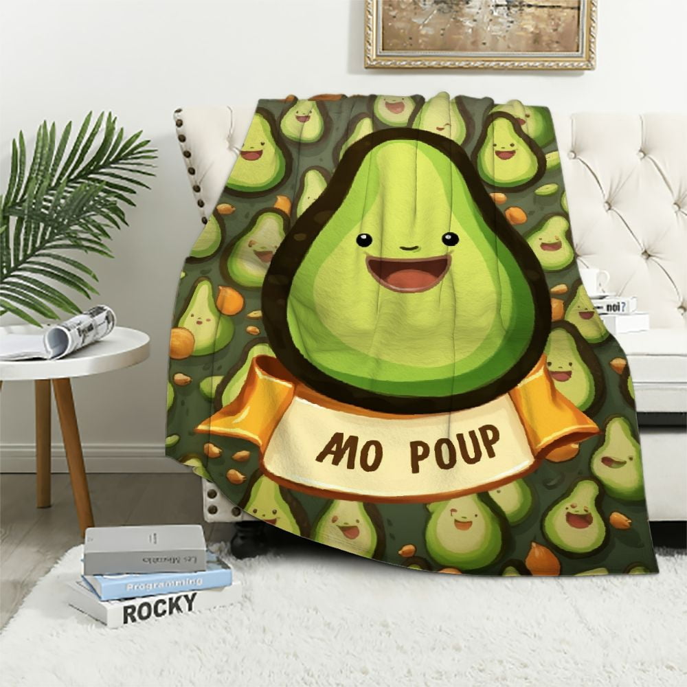 ARISTURING Avocado Throw Blanket with Name- Soft, Fuzzy & Warm Lap Size ...