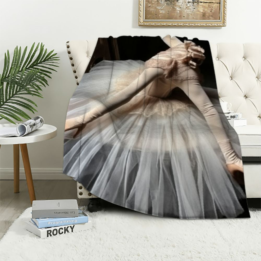 ARISTURING Ballet Dance Throw Blanket Ballerina Outfit Blanket for ...
