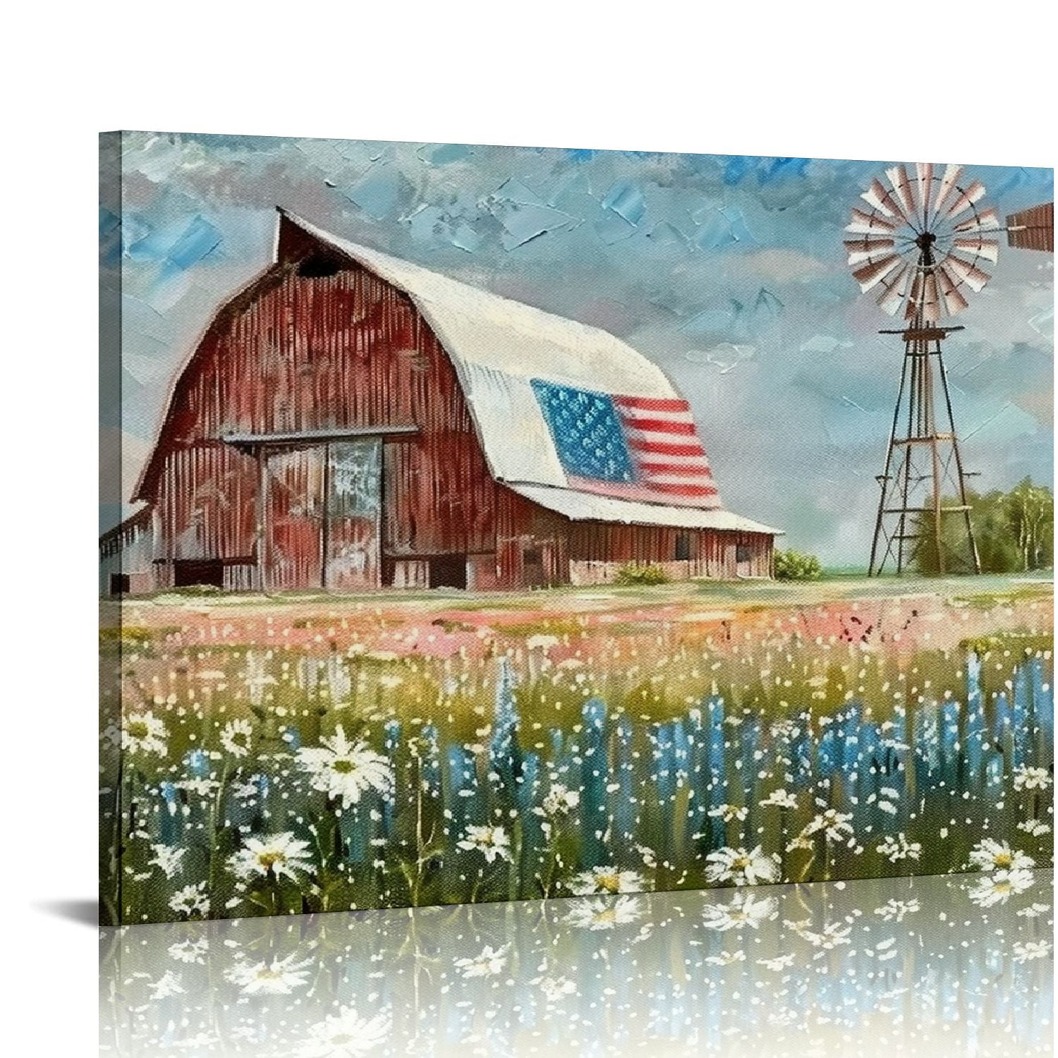 ARISTURING Barn Farm Pictures Decor Wall Art Rustic Farmhouse Home ...