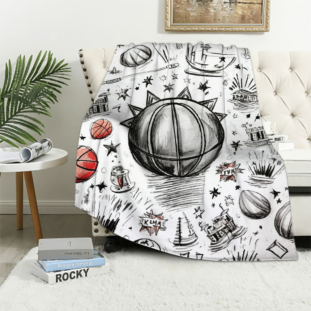 ARISTURING Basketball Blanket Sport Fans Cozy Basketball Throws ...