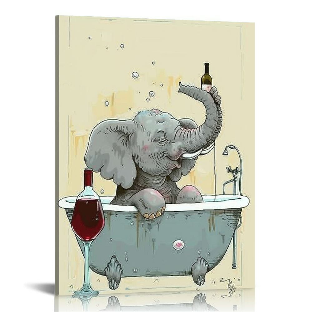 ARISTURING Bathroom Wall Art Animal Prints Decor Canvas Posters Cute ...