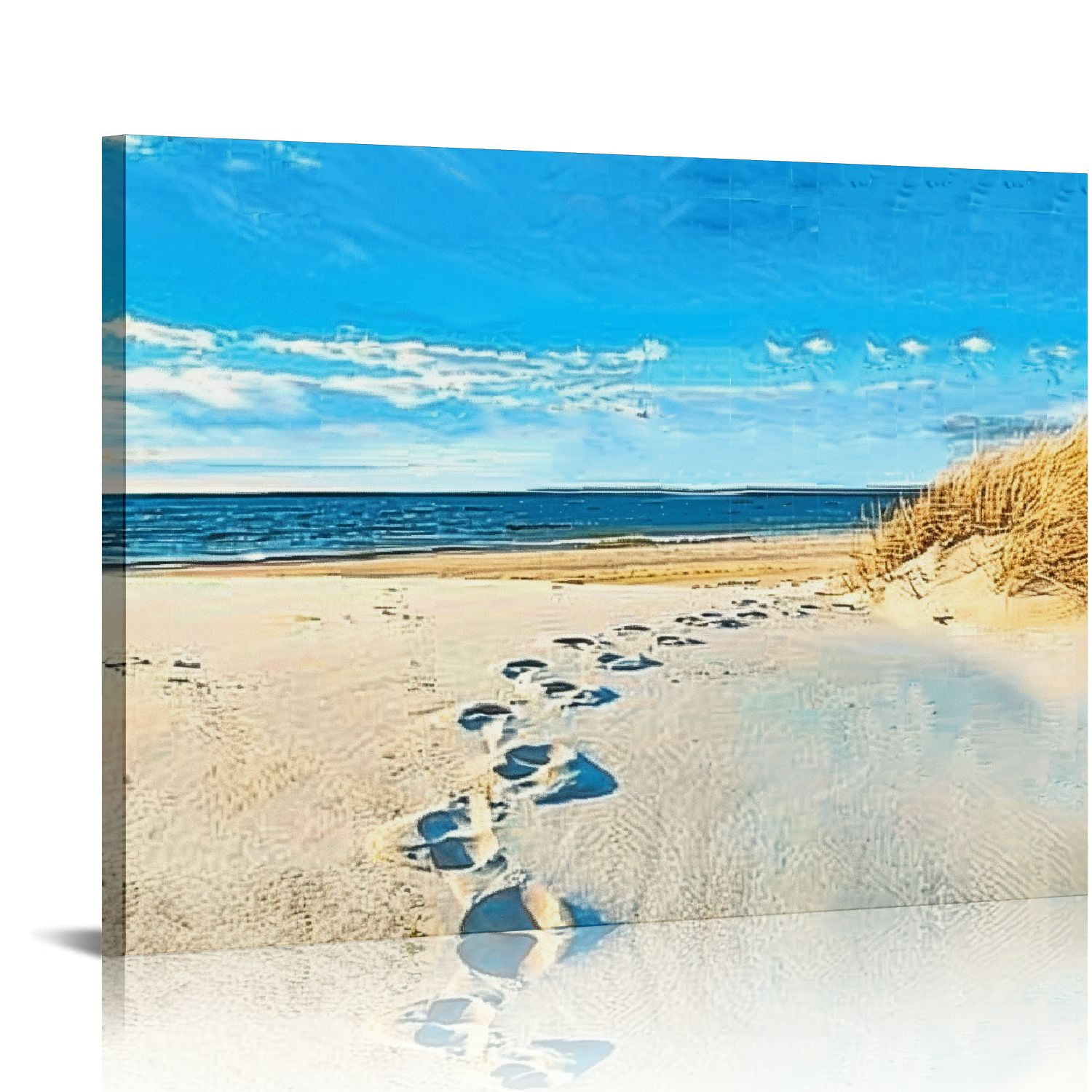 ARISTURING Beach Pictures Wall Art for Bathrooms Canvas Framed Seacoast ...