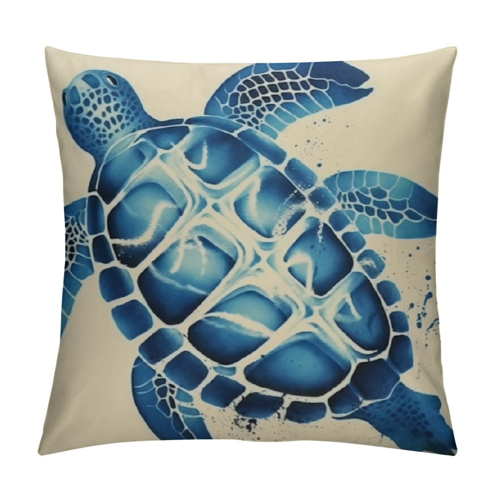 ARISTURING Beach Room Decor Pillow Covers Nautical Coastal Sea Turtle ...