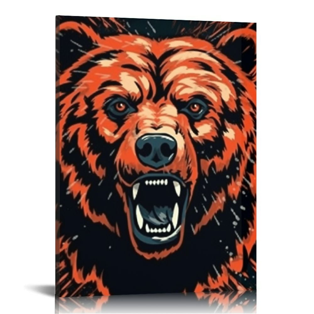 ARISTURING Bears American Football Poster Sports Canvas Prints Wall Art ...