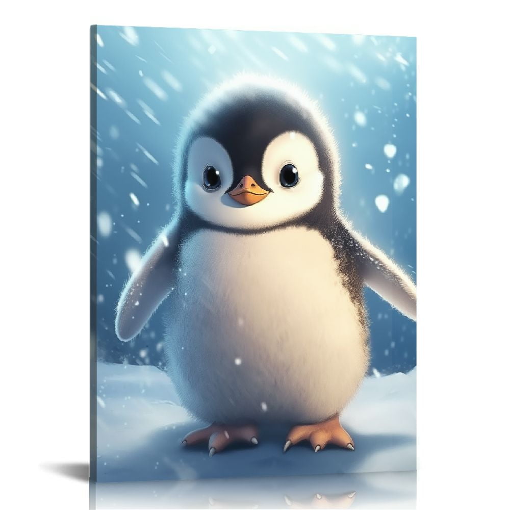 ARISTURING Bedroom Decor Wall Art Penguin Picture Canvas Print Artwork ...