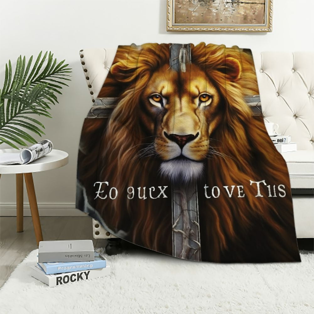 ARISTURING Bible Verse Blanket, Christian Gifts for Women, Lion Blanket ...