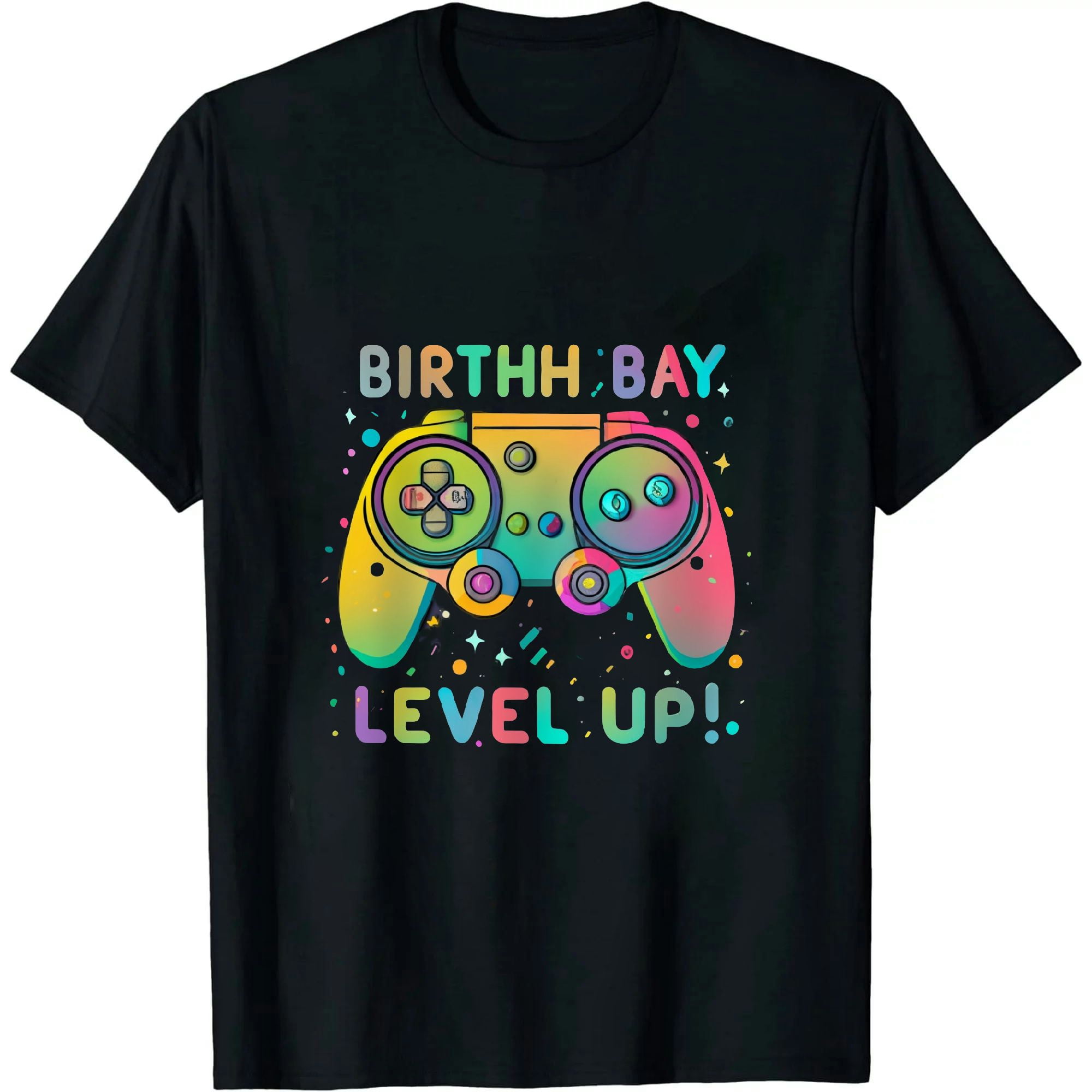 ARISTURING Birthday Boy Short Sleeve T-Shirt Video Gamer Level UP ...