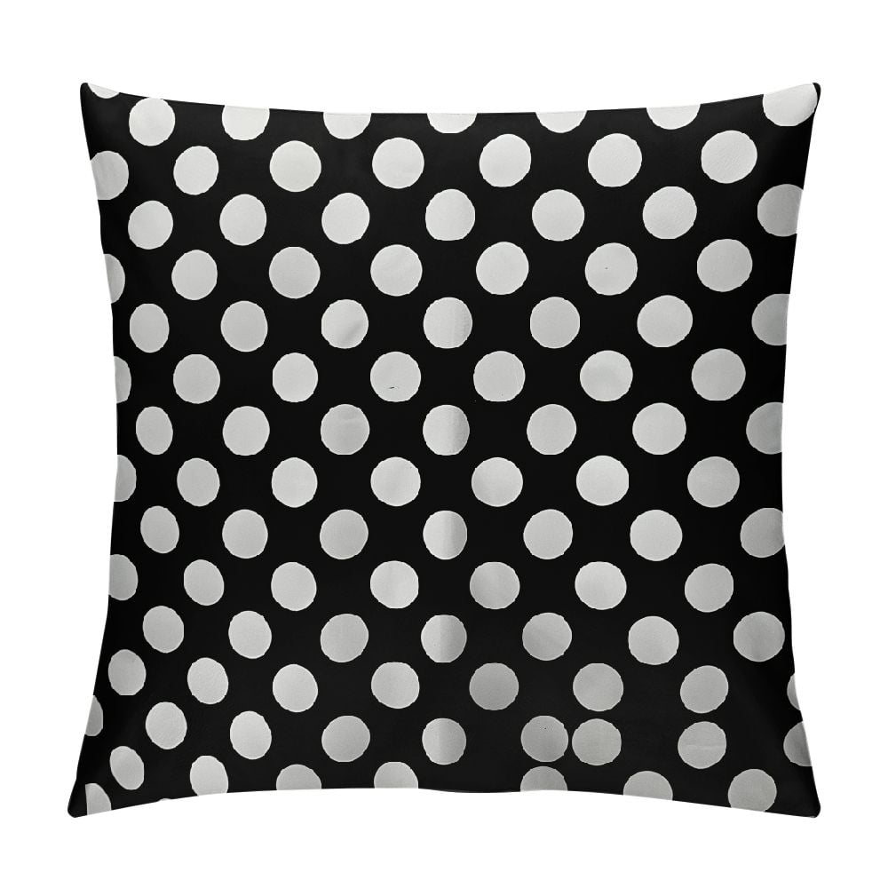 HENGT Black and White Polka Dot Throw Pillow Cover Decorative Soft ...