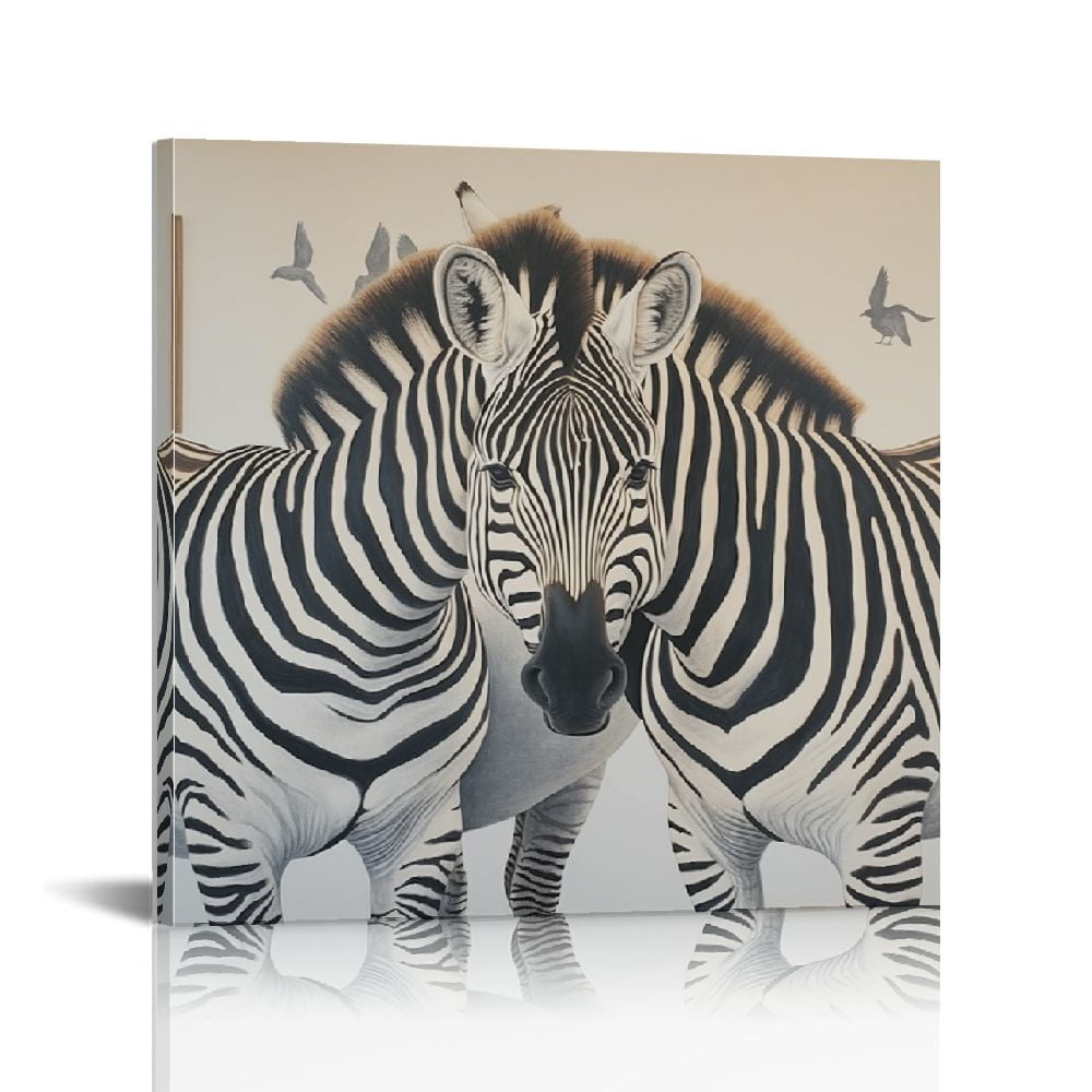 Jiayy Black and White Striped Zebra Original Artwork,100%Hand Painted ...