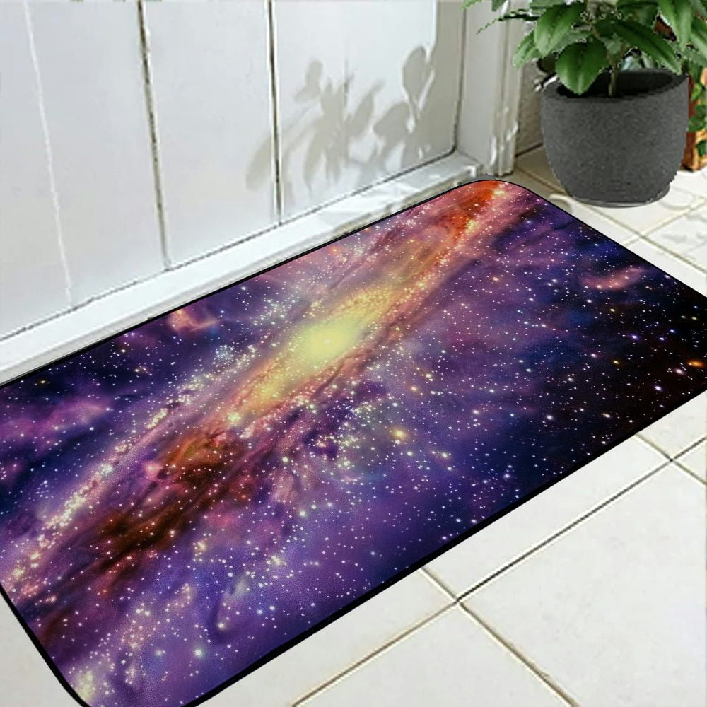 ARISTURING Blacklight Area Rug, Neon UV Reactive Outer Space Glitter ...