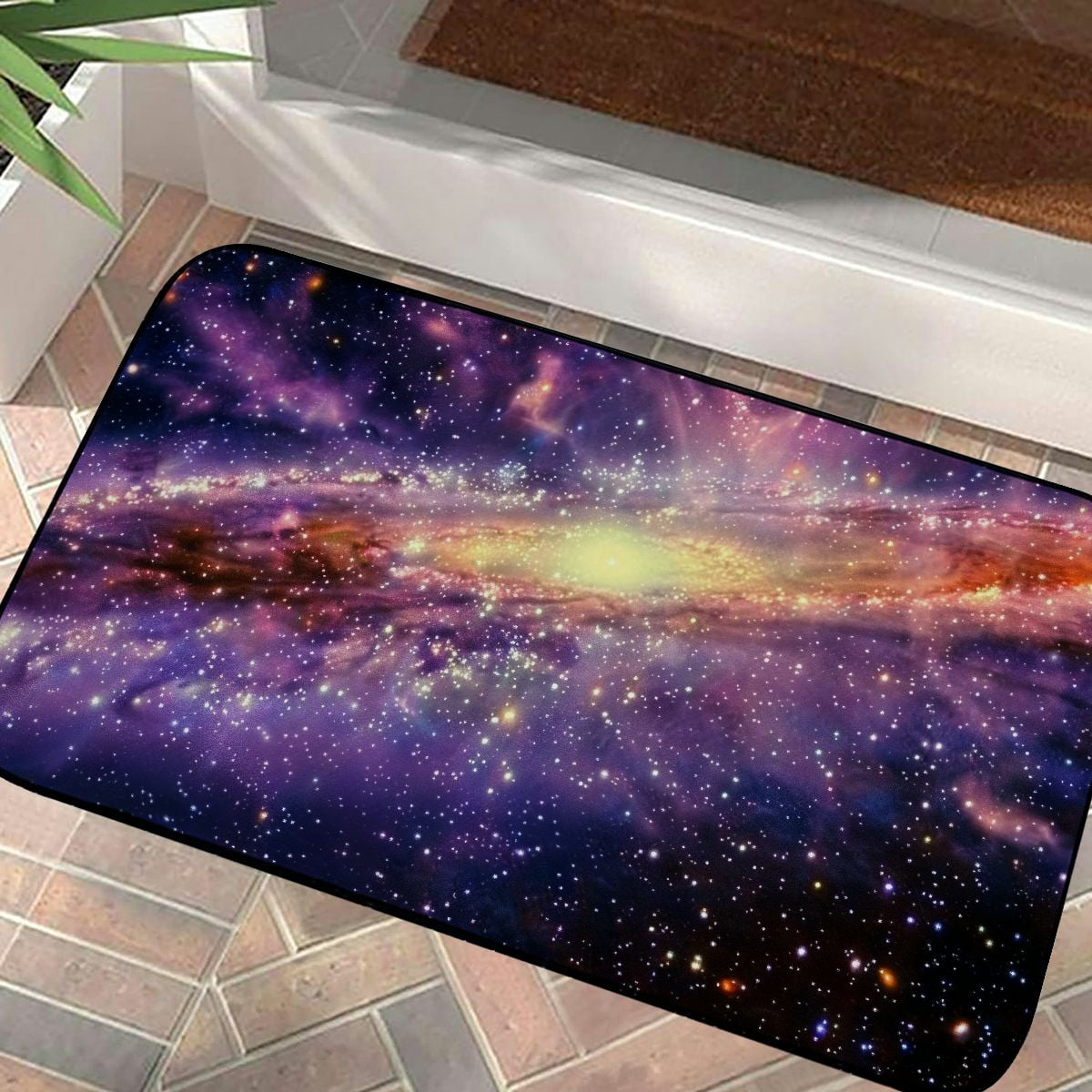 ARISTURING Blacklight Area Rug, Neon UV Reactive Outer Space Glitter ...