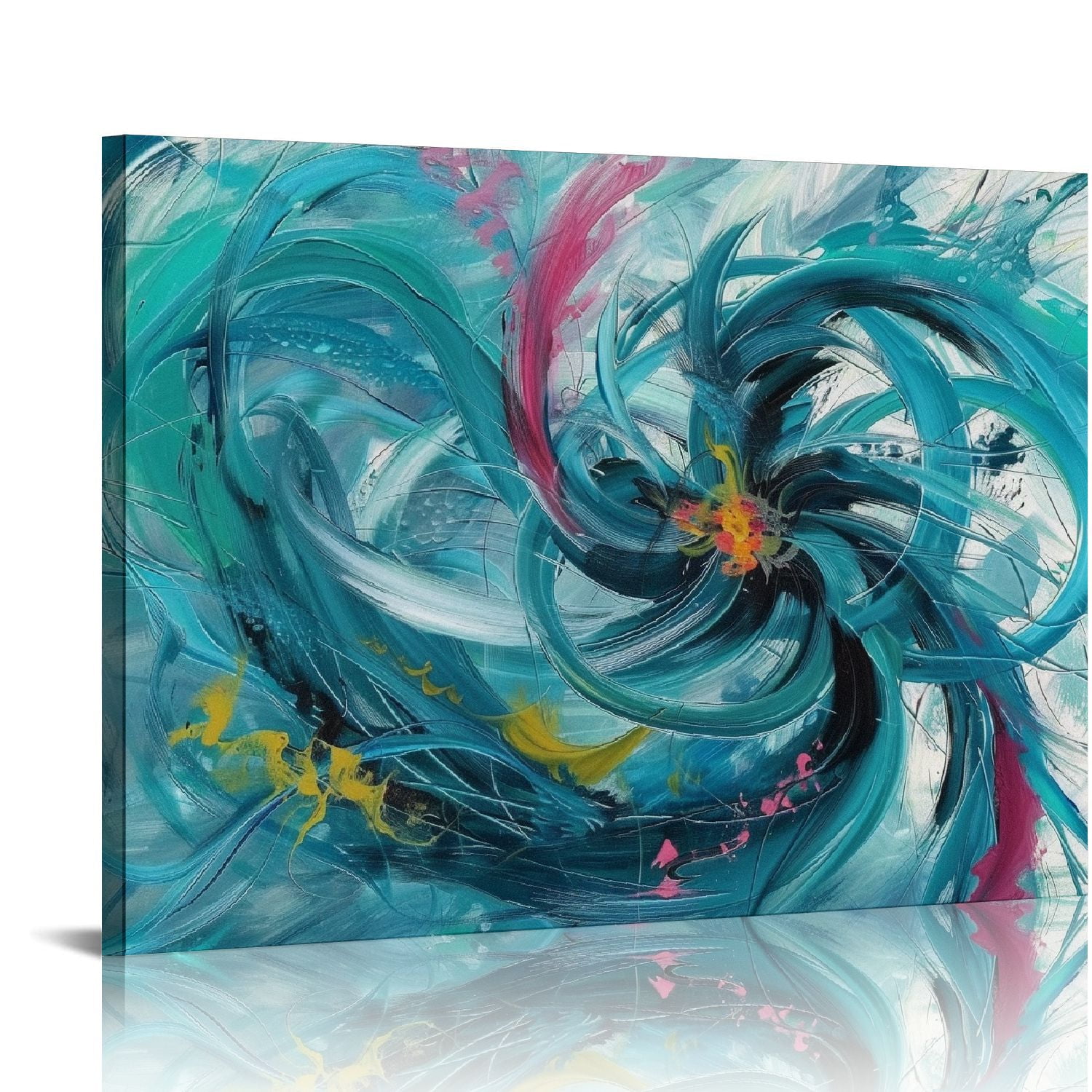 ARISTURING Blue Abstract Wall Art - Large, Modern Canvas Wall Art for ...