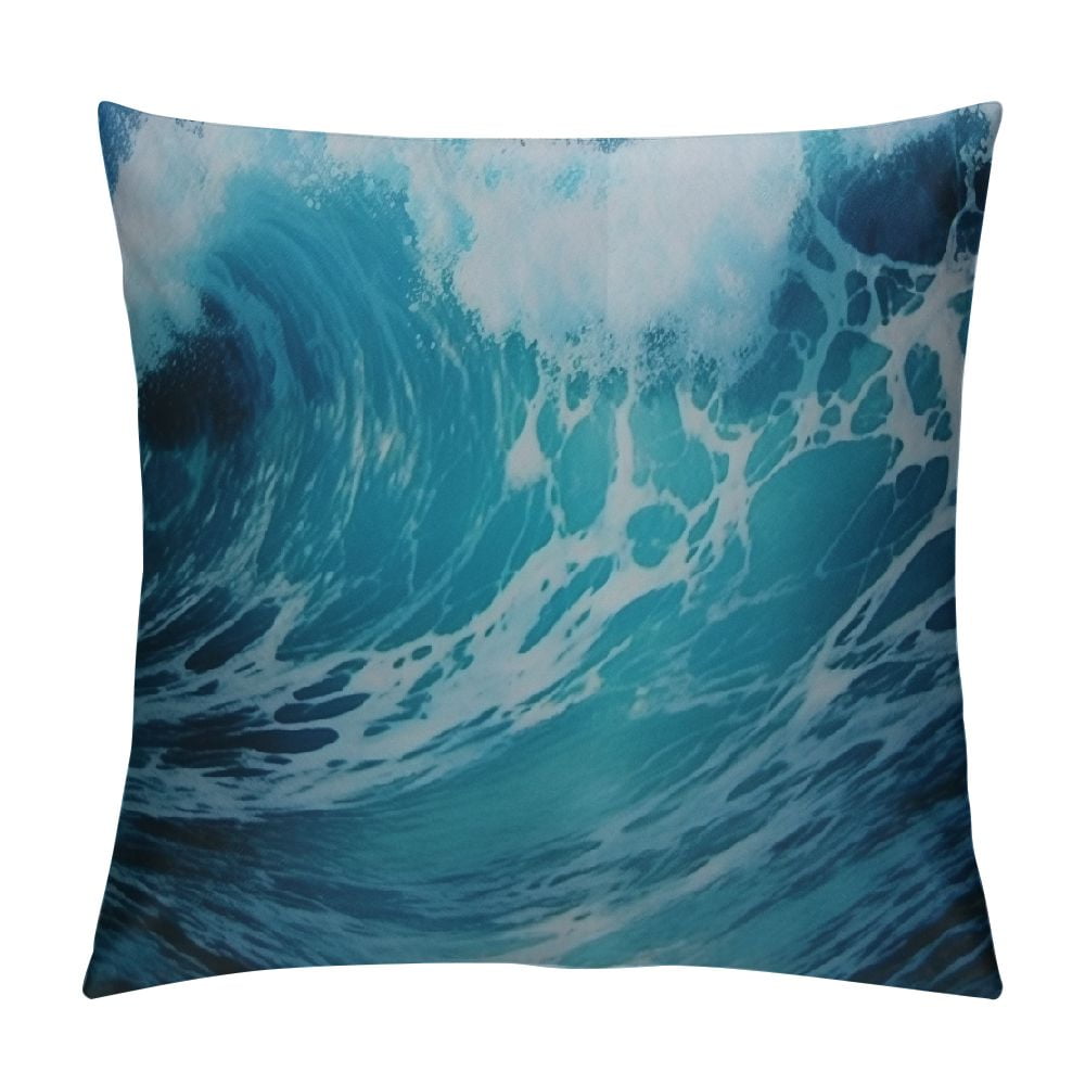 HENGT Blue Ocean Decorative Throw Pillows Covers, Tropical Sea Ship ...