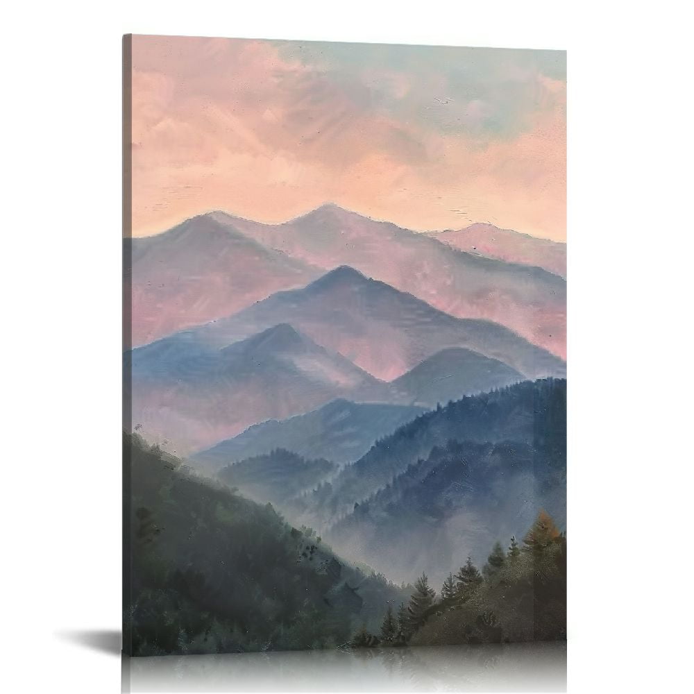 ARISTURING Blue Ridge Mountains Art Print - Appalachian Watercolor ...