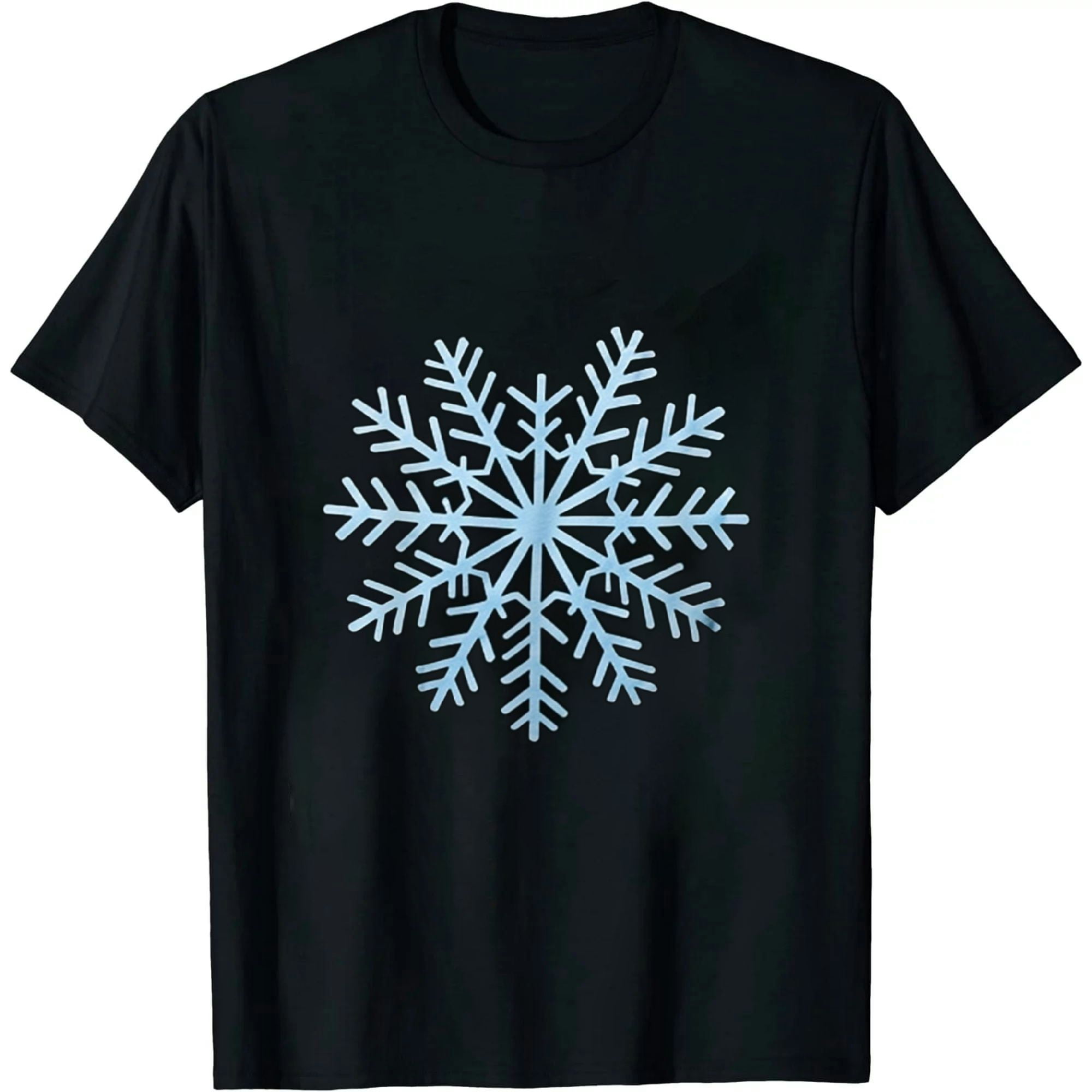 ARISTURING Blue snowflake T-Shirt - Walmart.com