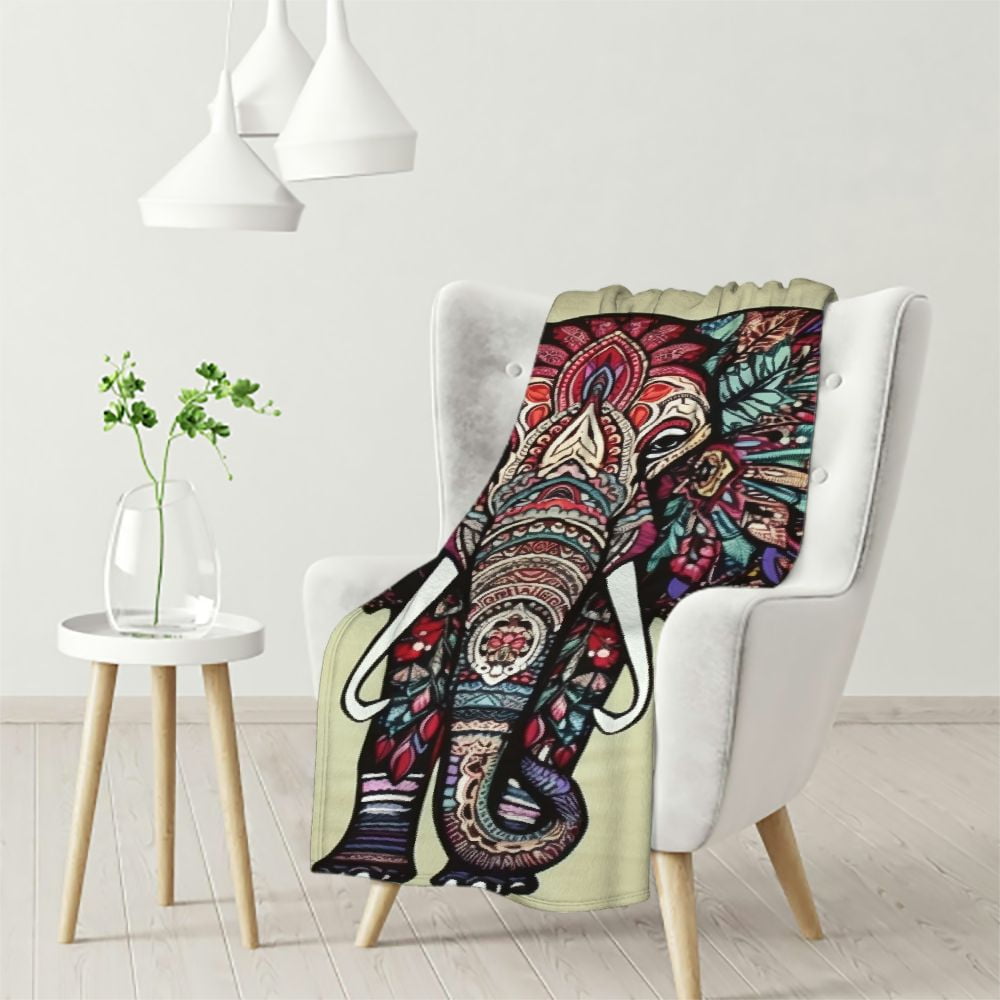 HENGT Bohemian Elephant Blanket Elephant Gifts for Women Super Soft ...